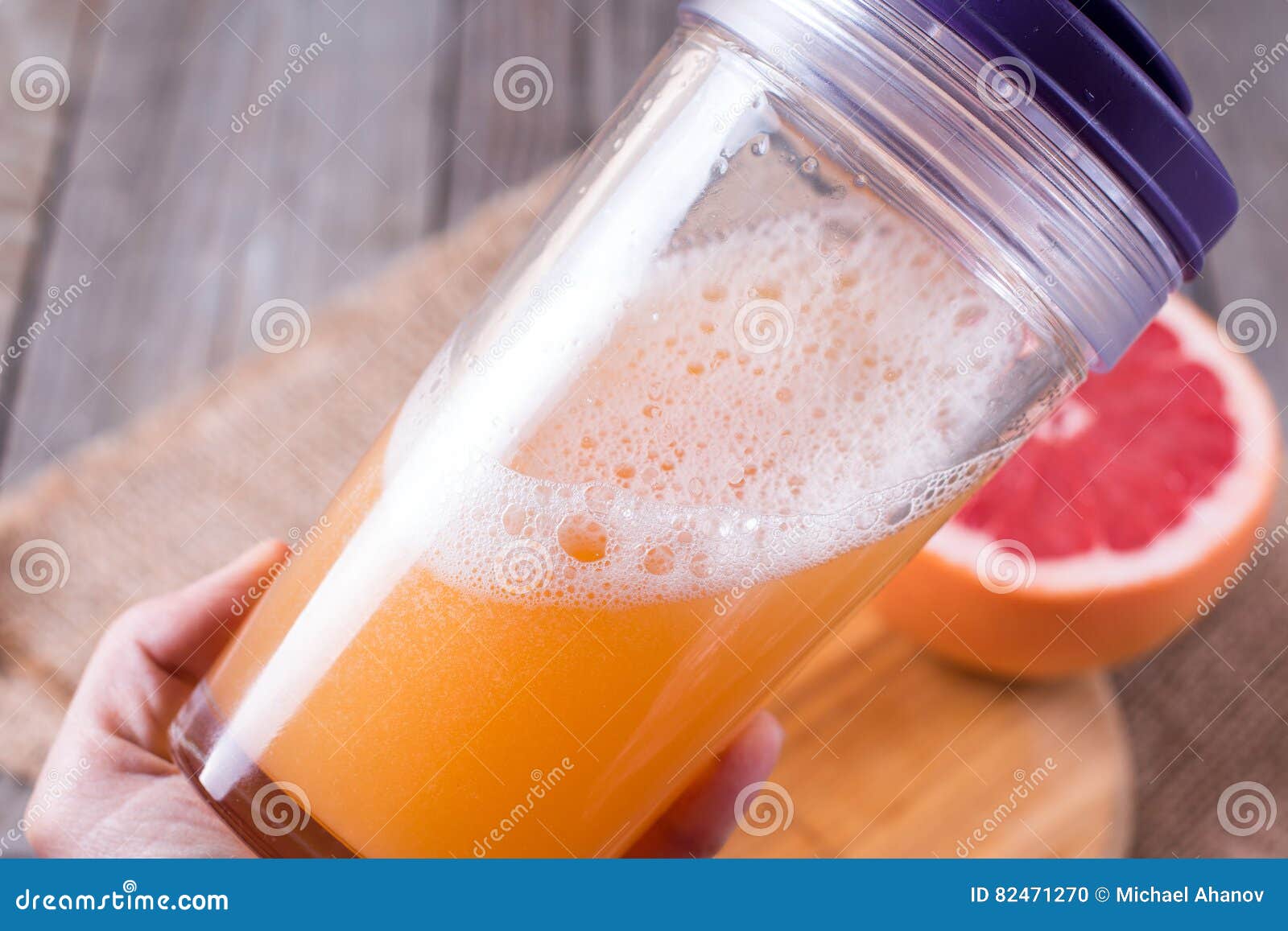 Orange Juice in a Glass Shaker Stock Photo - Image of natural, cocktail ...