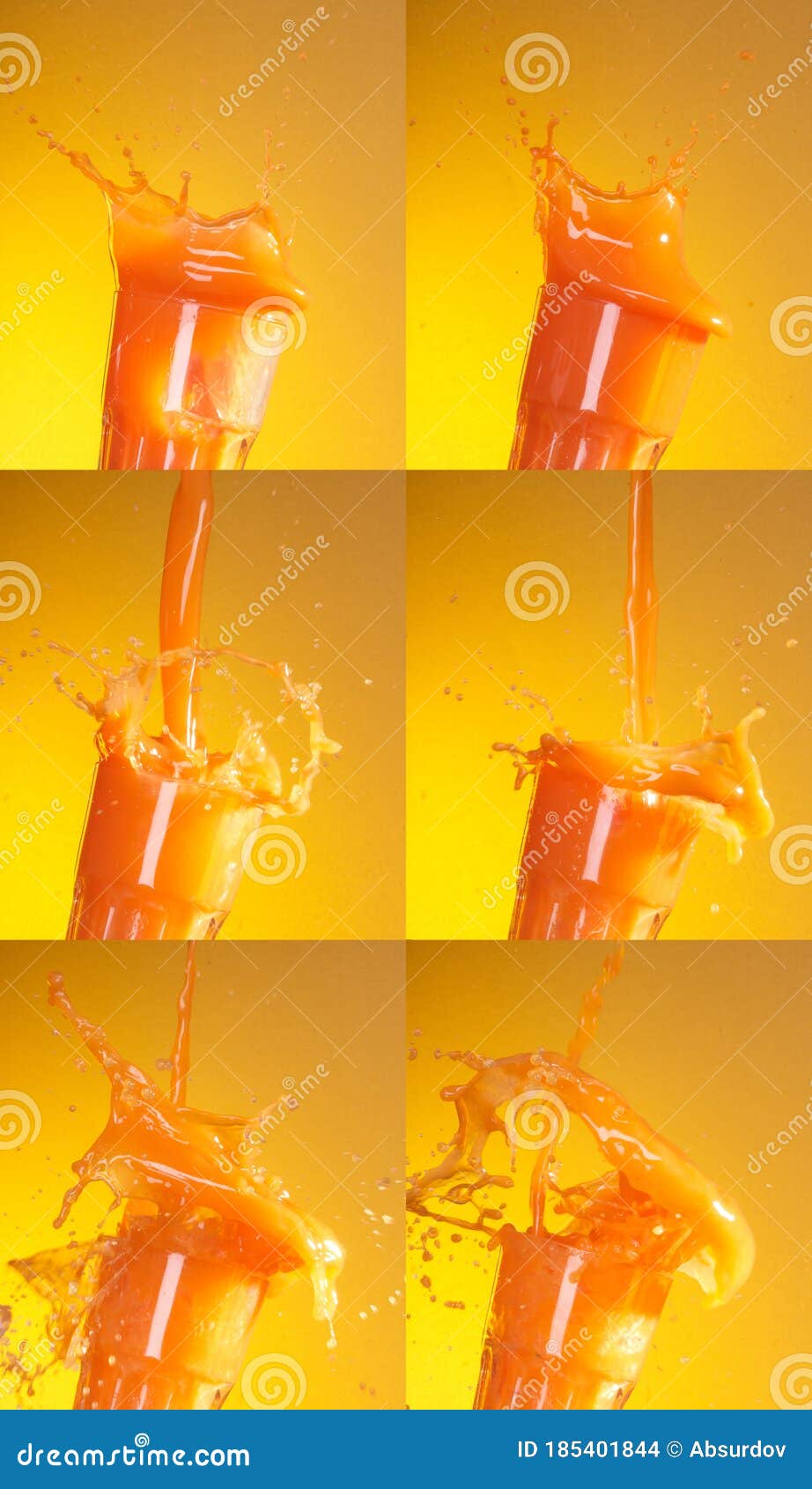 Orange Juice in Glass Splashing Splash Stock Photo - Image of fresh ...