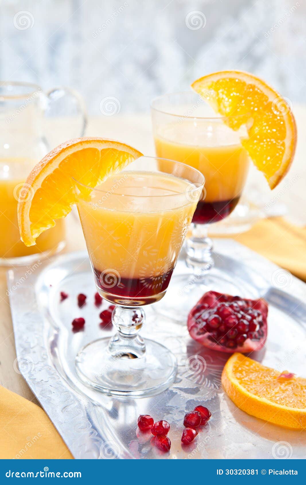 Orange Juice with Grenadine Sirup Stock Image - Image of pomegranate ...