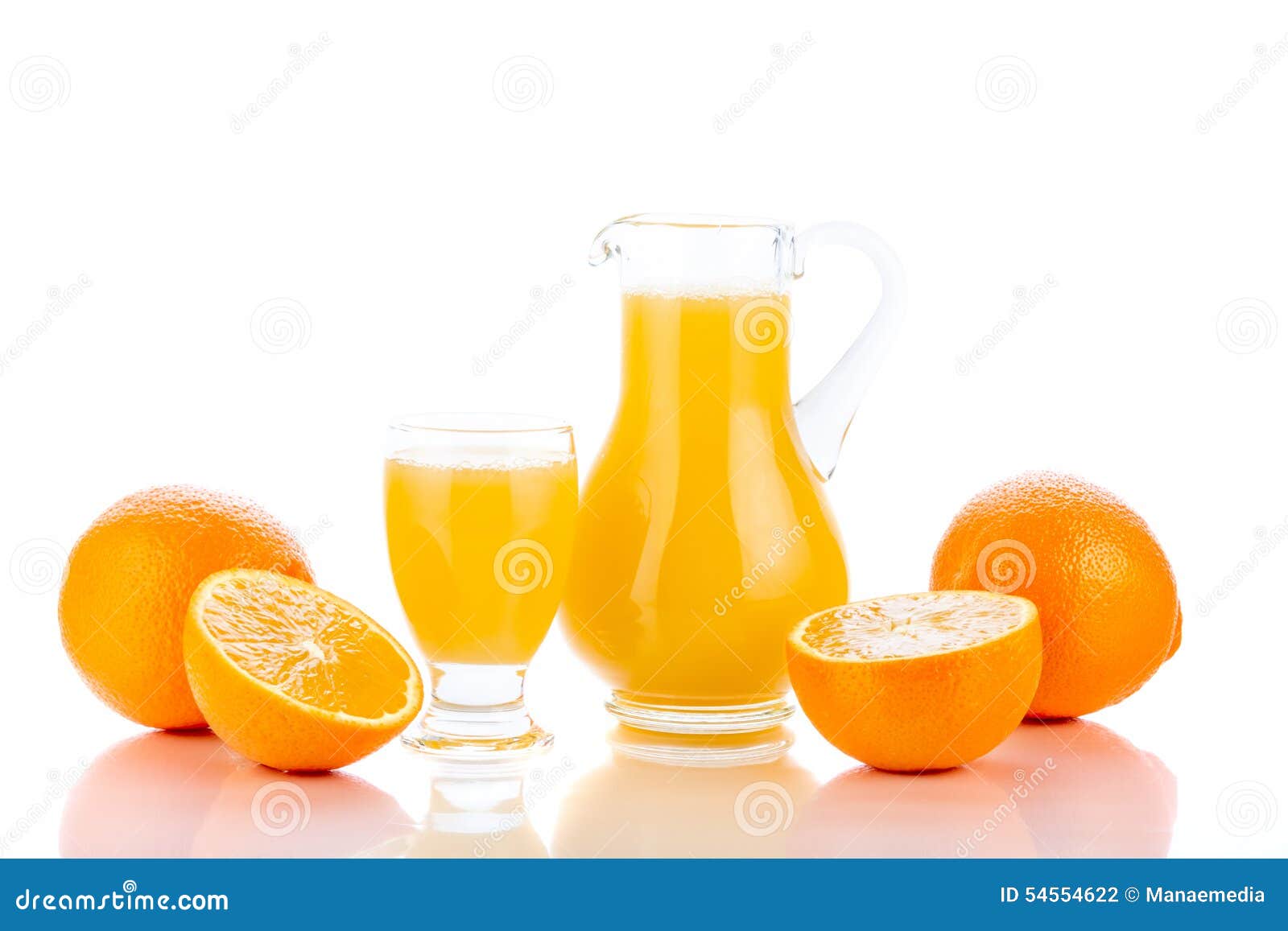 Orange Juice in Pitcher and Oranges Stock Photo - Image of isolated ...