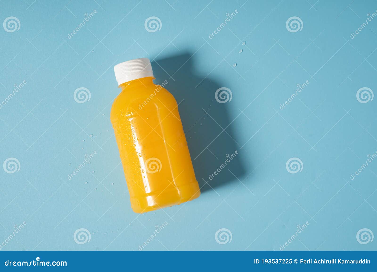 Orange Juice In Plastic Bottle Mockup Stock Image Image Of Space