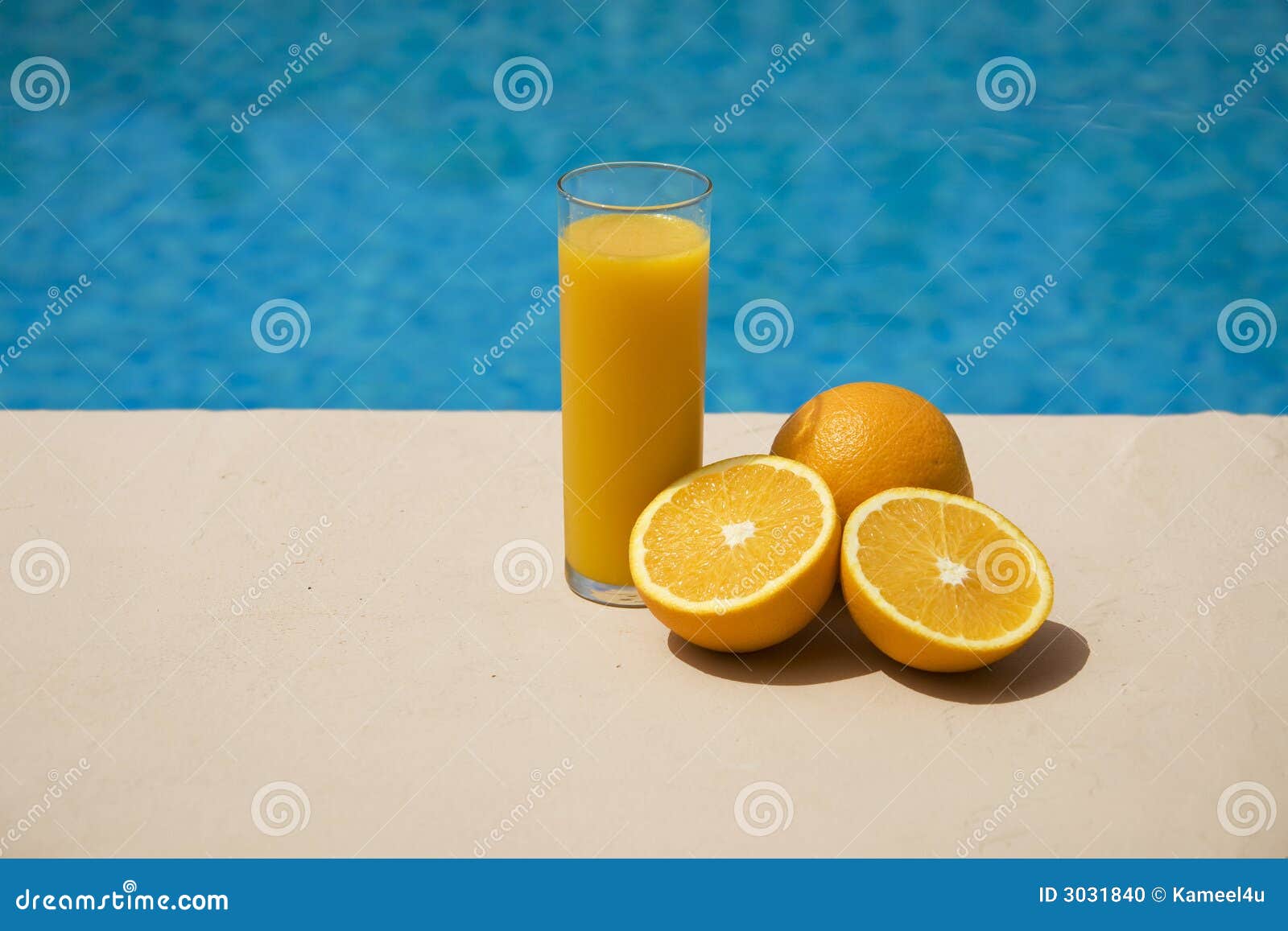 Orange Juice at the Poolside Stock Photo - Image of holiday, pool: 3031840