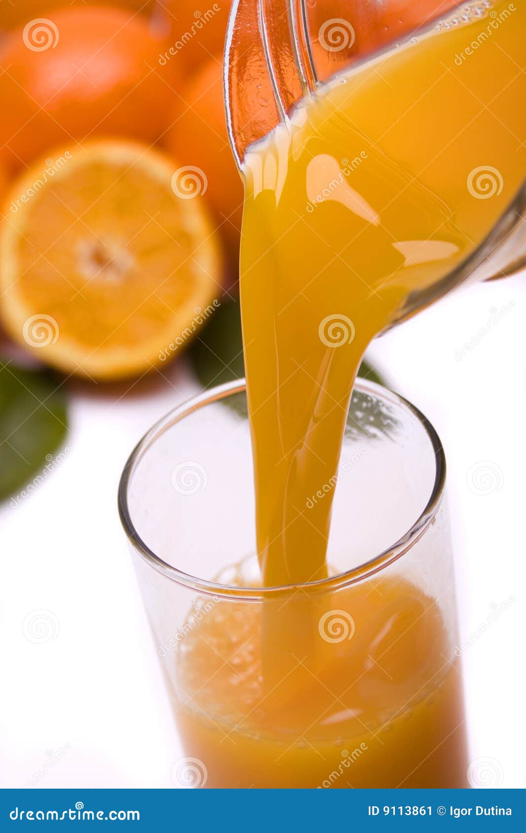 Orange Juice Poured in a Glass Stock Image - Image of citrus, fruit ...