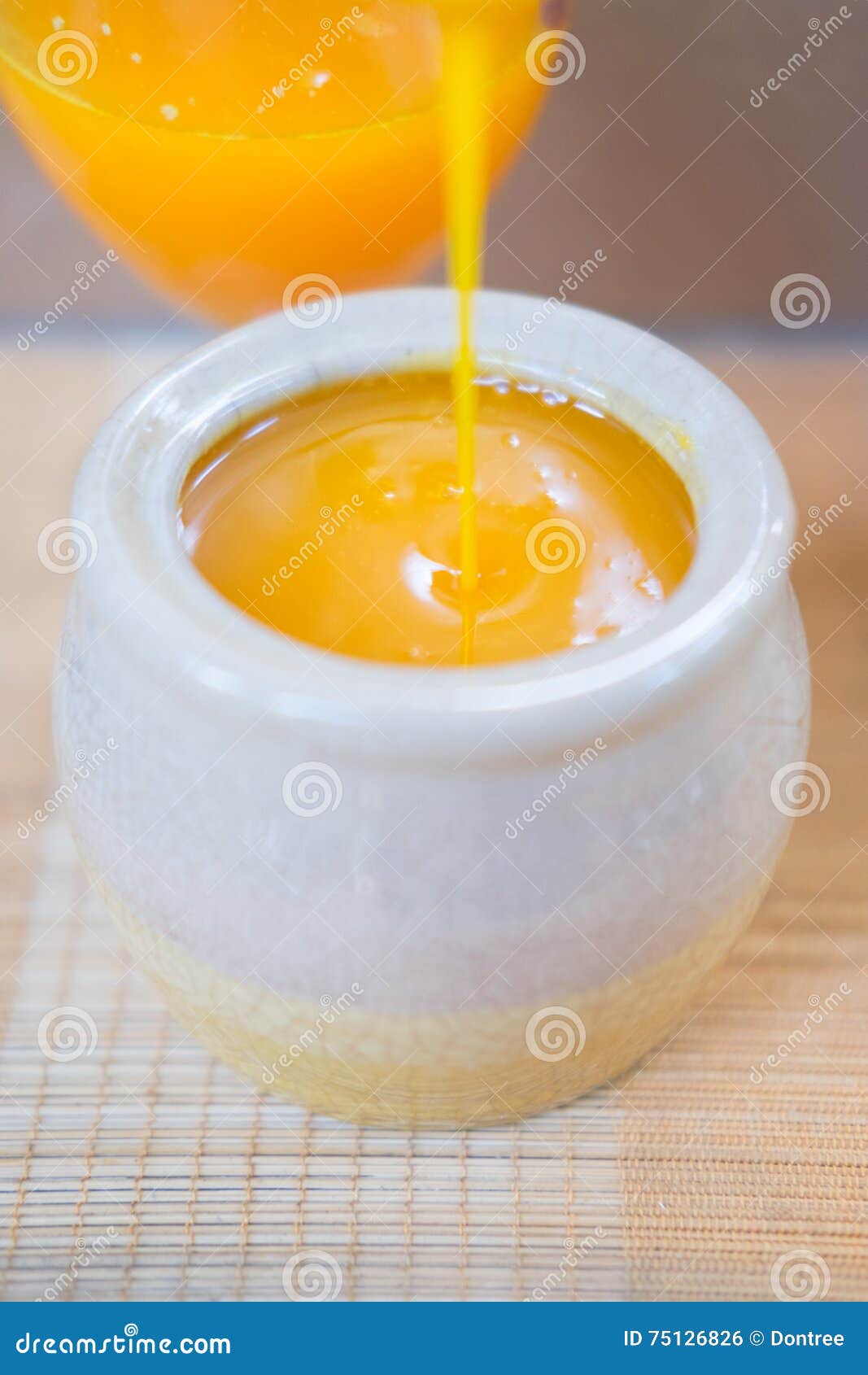 Orange Juice Poured into a Jar Stock Photo - Image of juicy, table ...