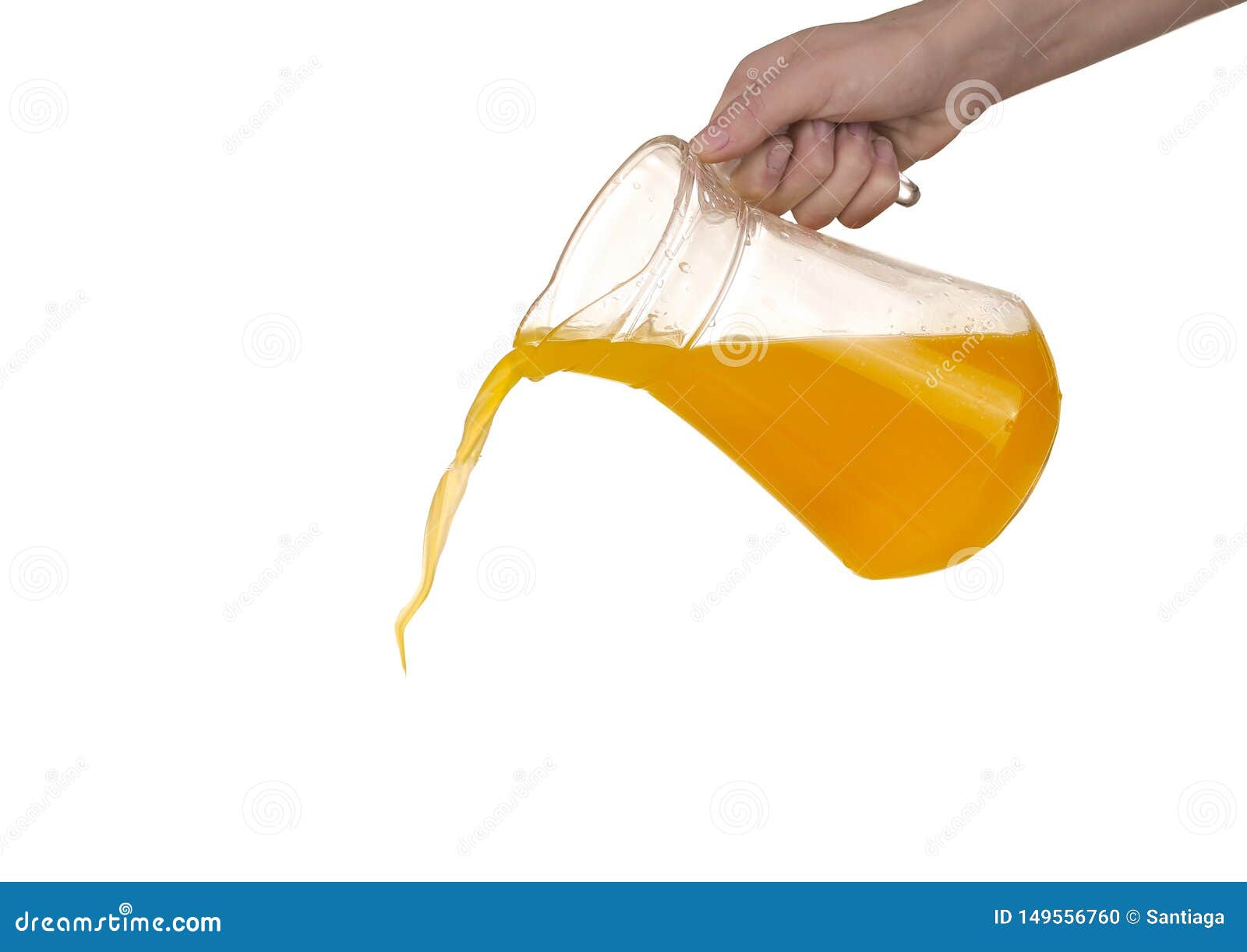Orange Juice is Poured from Pitcher Stock Photo - Image of orange ...
