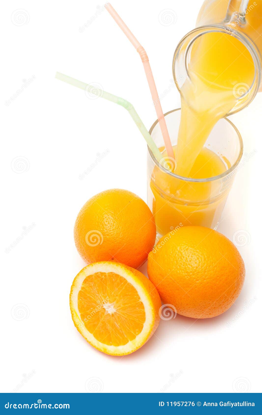 Orange Juice Pouring from a Jug Stock Photo - Image of juicy, fruit ...
