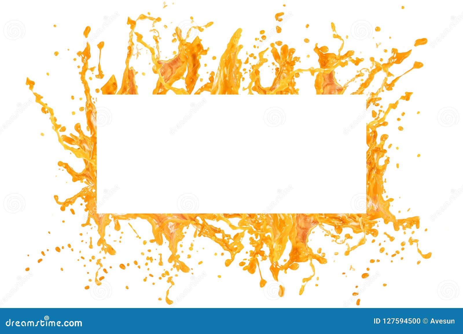 Orange juice splash frame stock illustration. Illustration of abstract ...