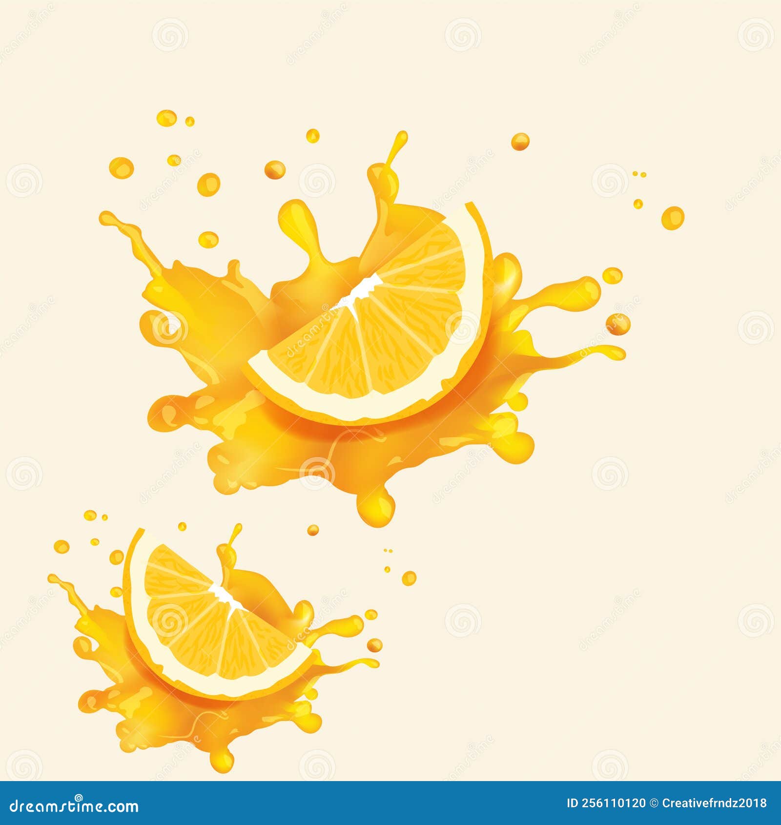 Orange Juice Splash Vector Art Stock Vector - Illustration of healthy ...