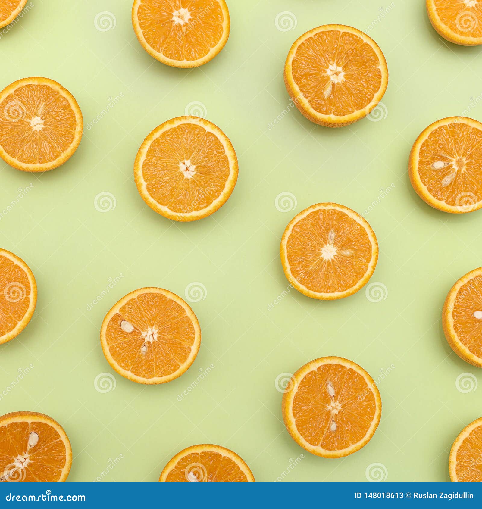 Orange Juicy Oranges Split in Half on Green Stock Image - Image of ...