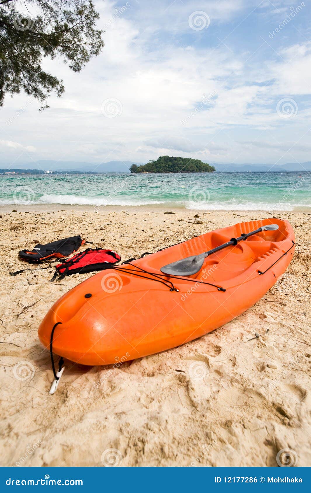 Orange Kayak stock photo. Image of getaway, extreme, boat - 12177286
