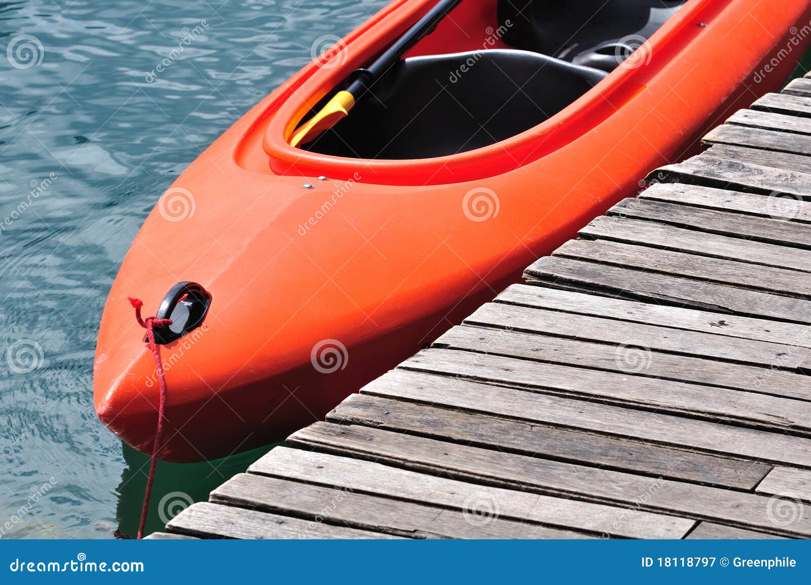 Orange kayak stock image. Image of orange, country, lake - 18118797