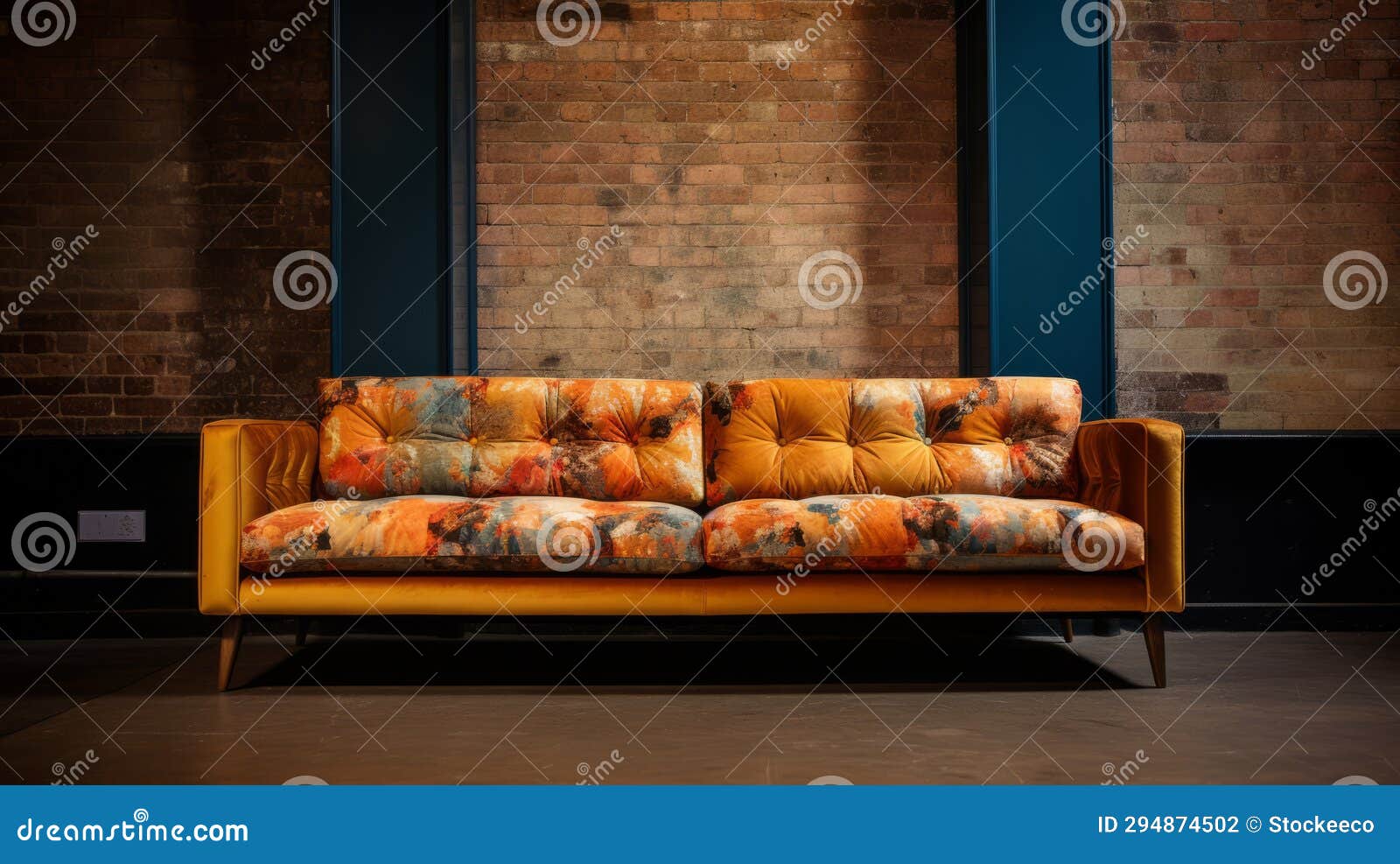 The Orange King Sofa: a Bold and Elegant Artisan Creation Stock ...