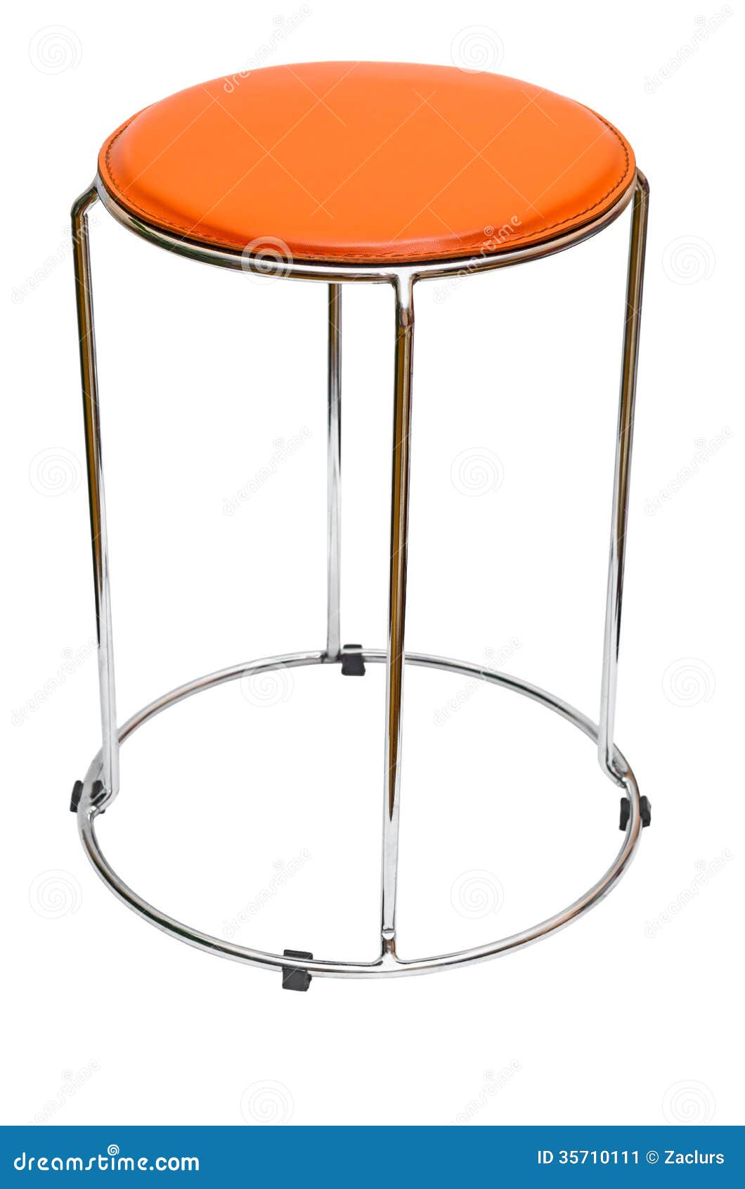 Orange kitchen stool stock image. Image of design, single - 35710111