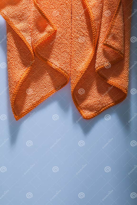 Orange Kitchen Washcloth on White Background Stock Photo - Image of ...