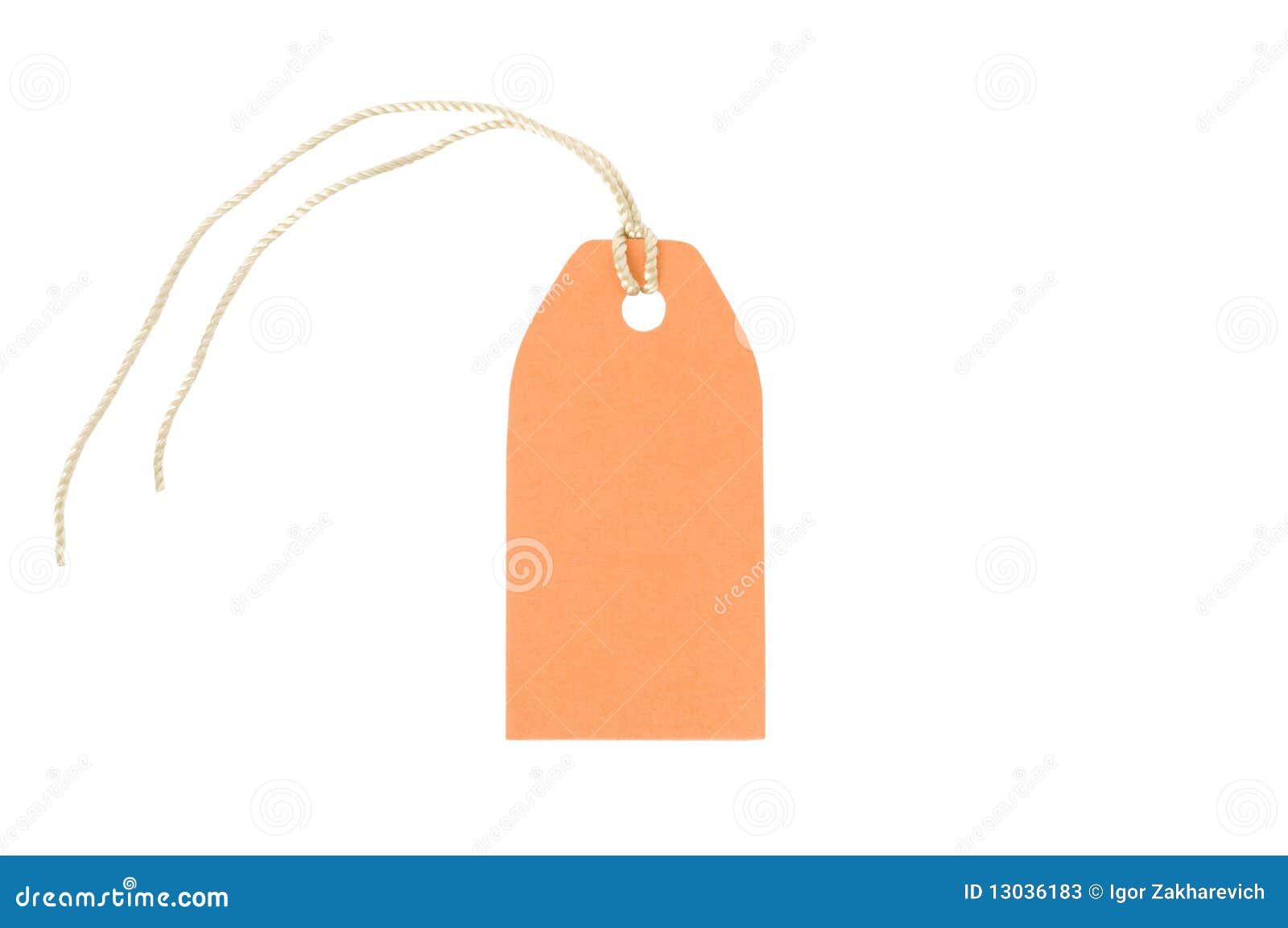 Orange Label Roll Isolated On White Background With Shadow Reflection ...