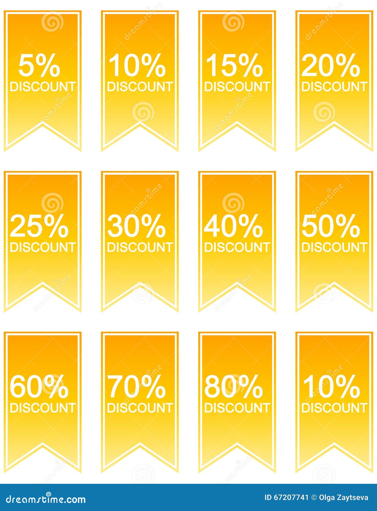 Orange Labels Set stock illustration. Illustration of retail - 67207741