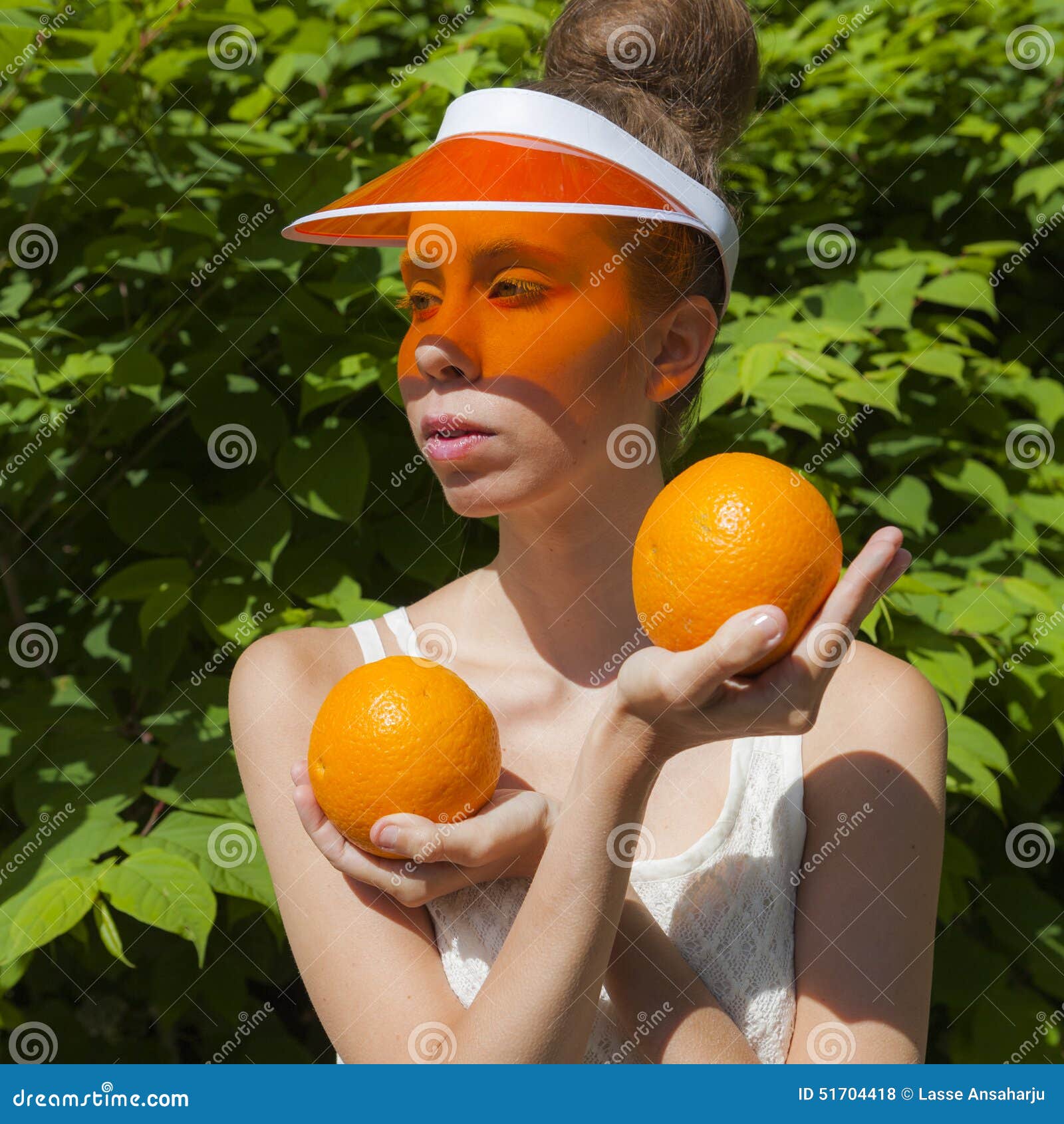 Orange Lady stock photo. Image of woman, bauty, pretty - 51704418