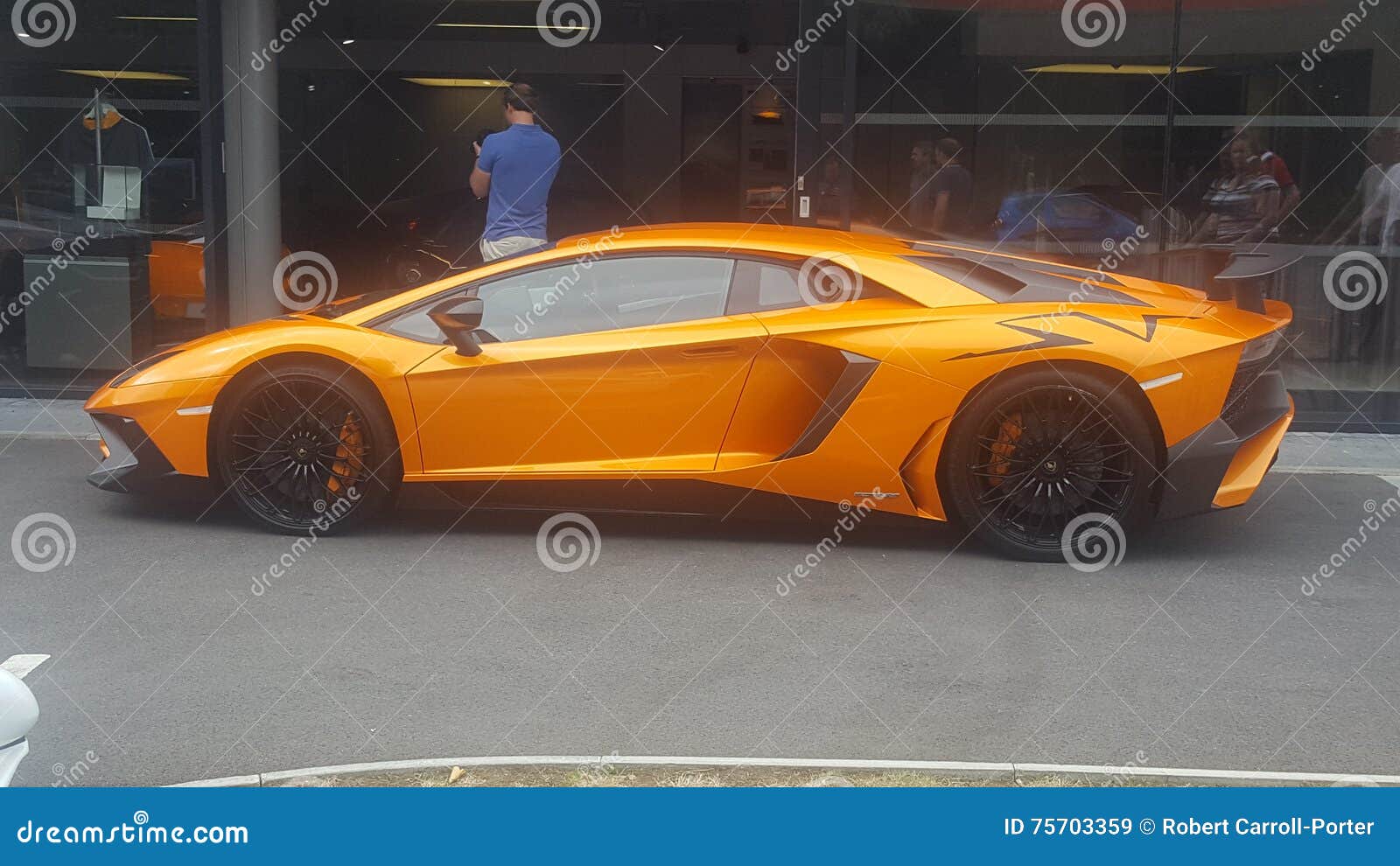 Orange lamborghini editorial stock image. Image of orange - 75703359
