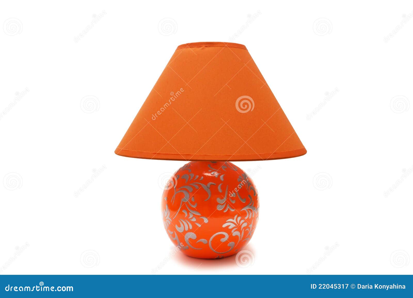 Orange lamp stock image. Image of table, comfort, orange - 22045317