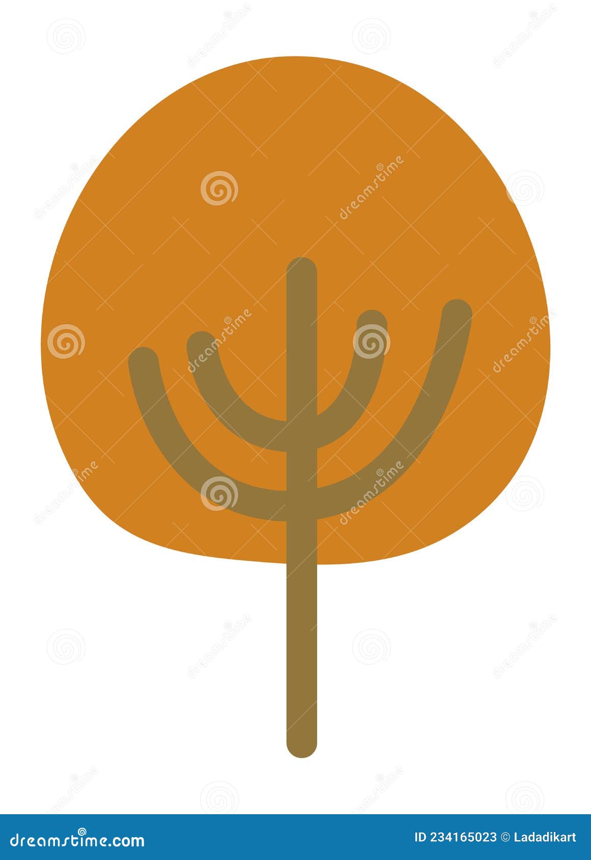 Orange Leaf Icon. Hand Drawn Autumn Foliage Element Stock Vector ...