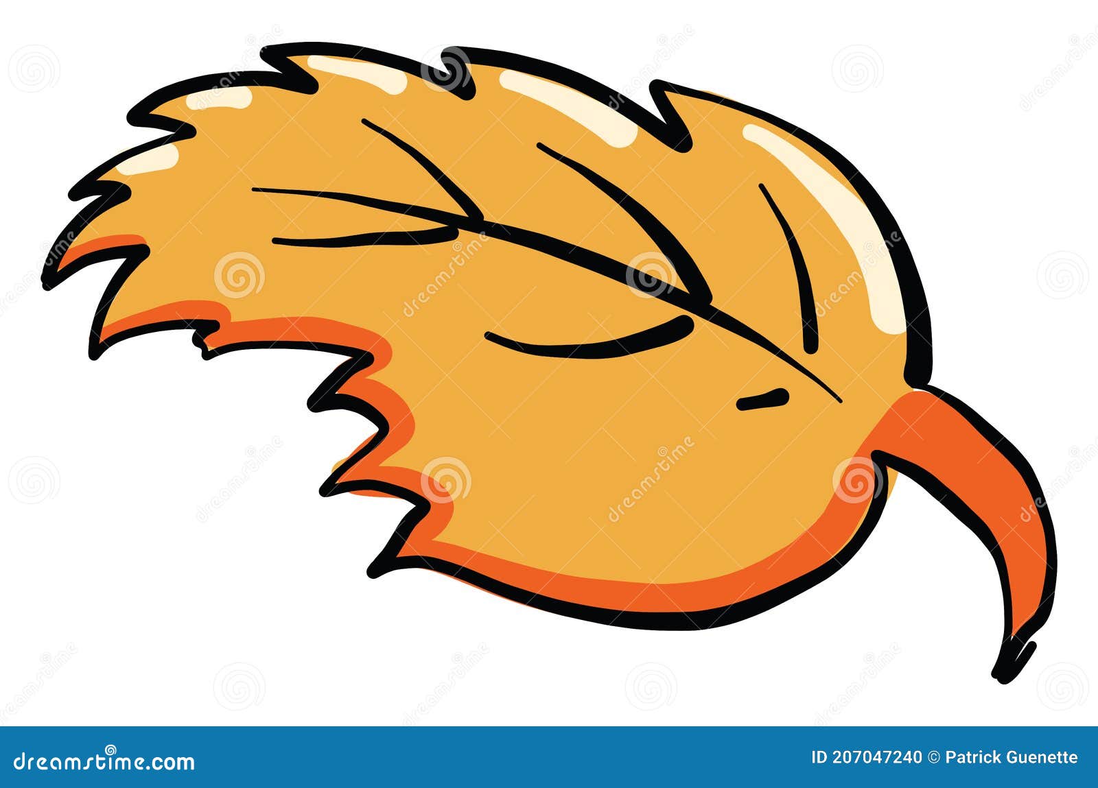Orange Leaf, Illustration, Vector Stock Vector - Illustration of ...