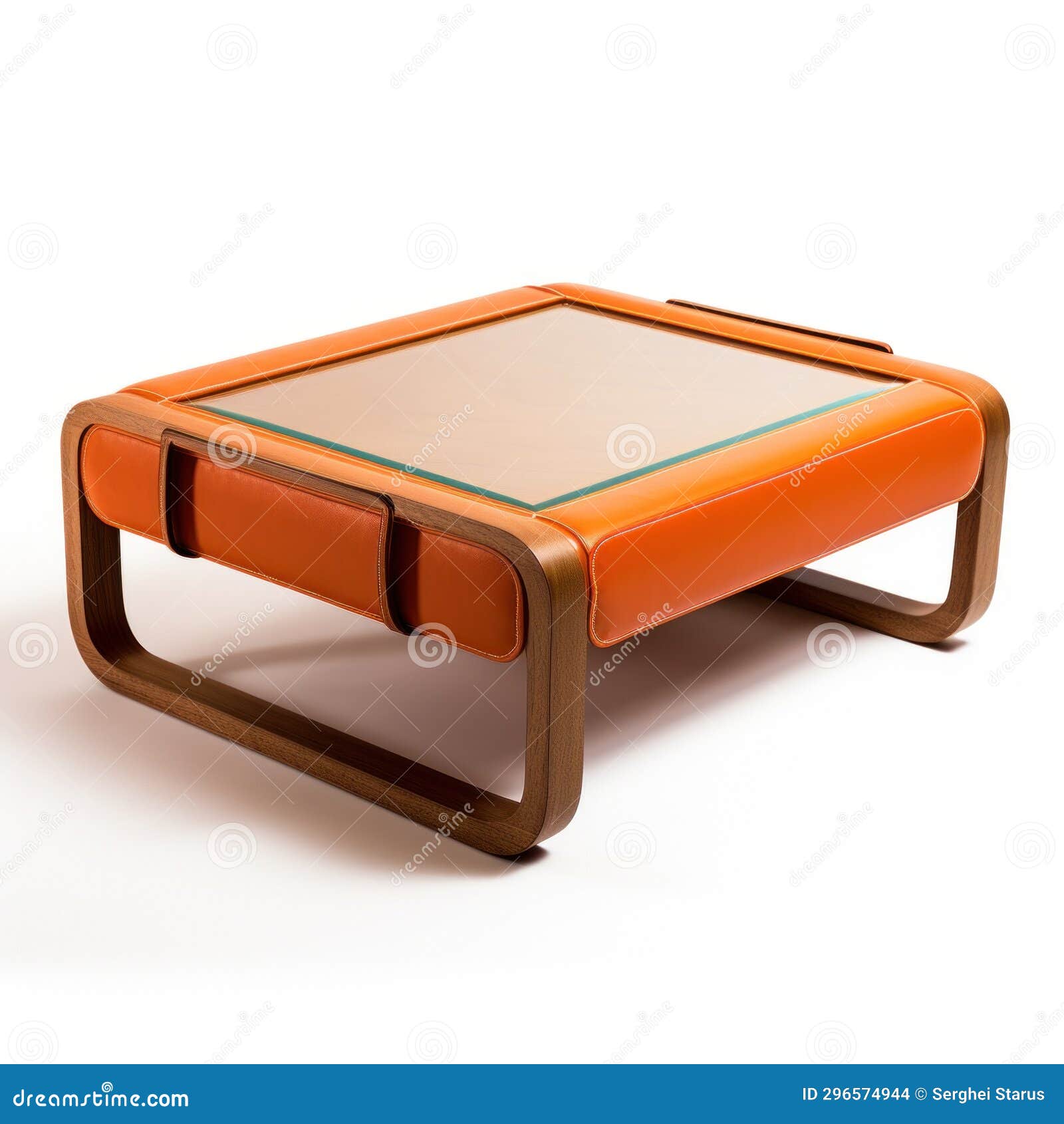 Leather Coffee Table Carriage Screed 3d Rendering Stock Photography ...