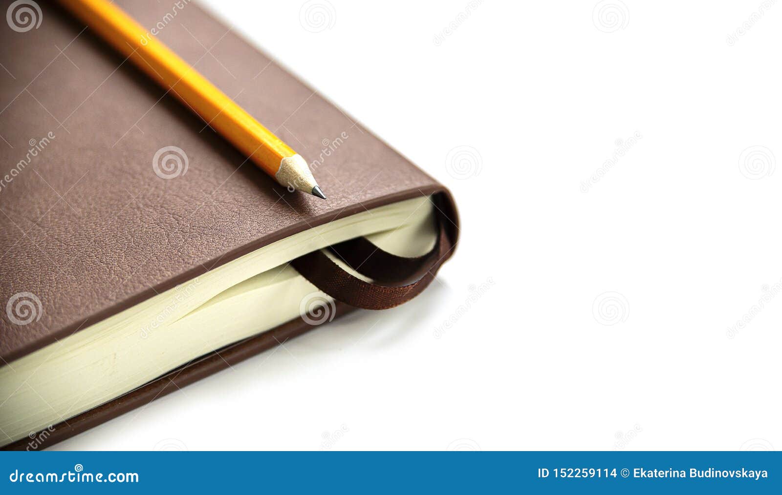 Orange leather diary stock photo. Image of office, paper - 152259114