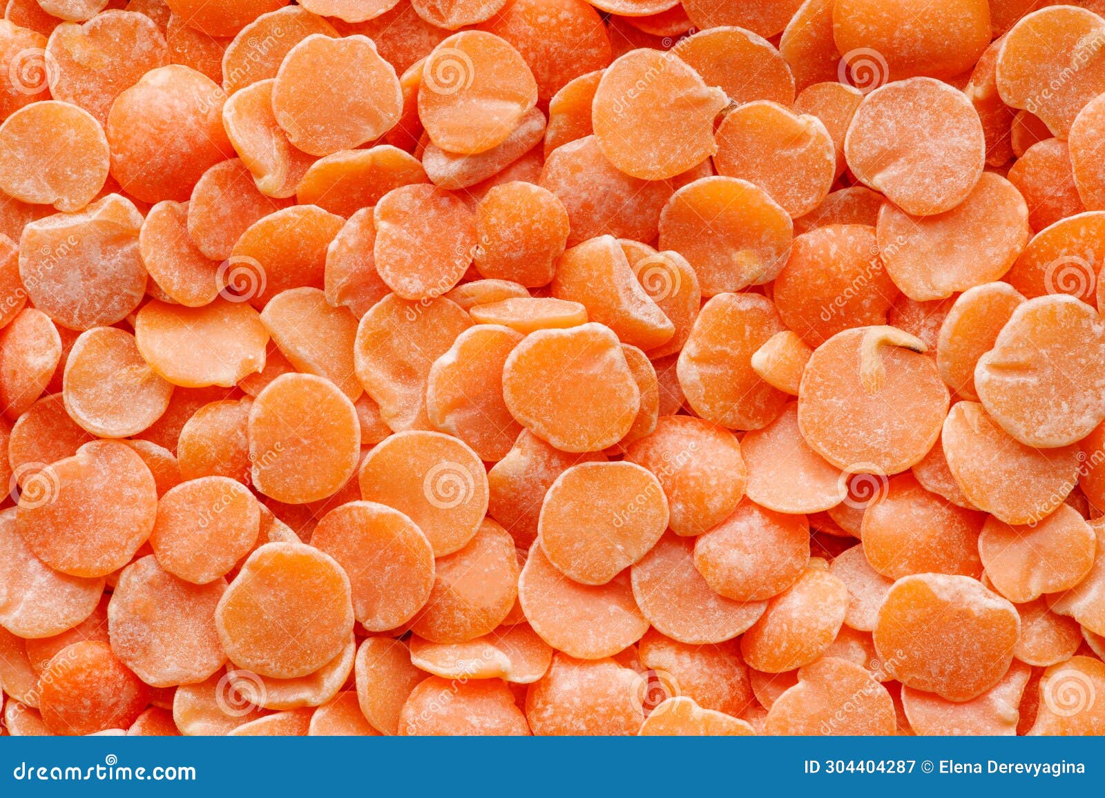 Orange Lentils in Bulk, Flat Grains, Close-up, Background Top View ...