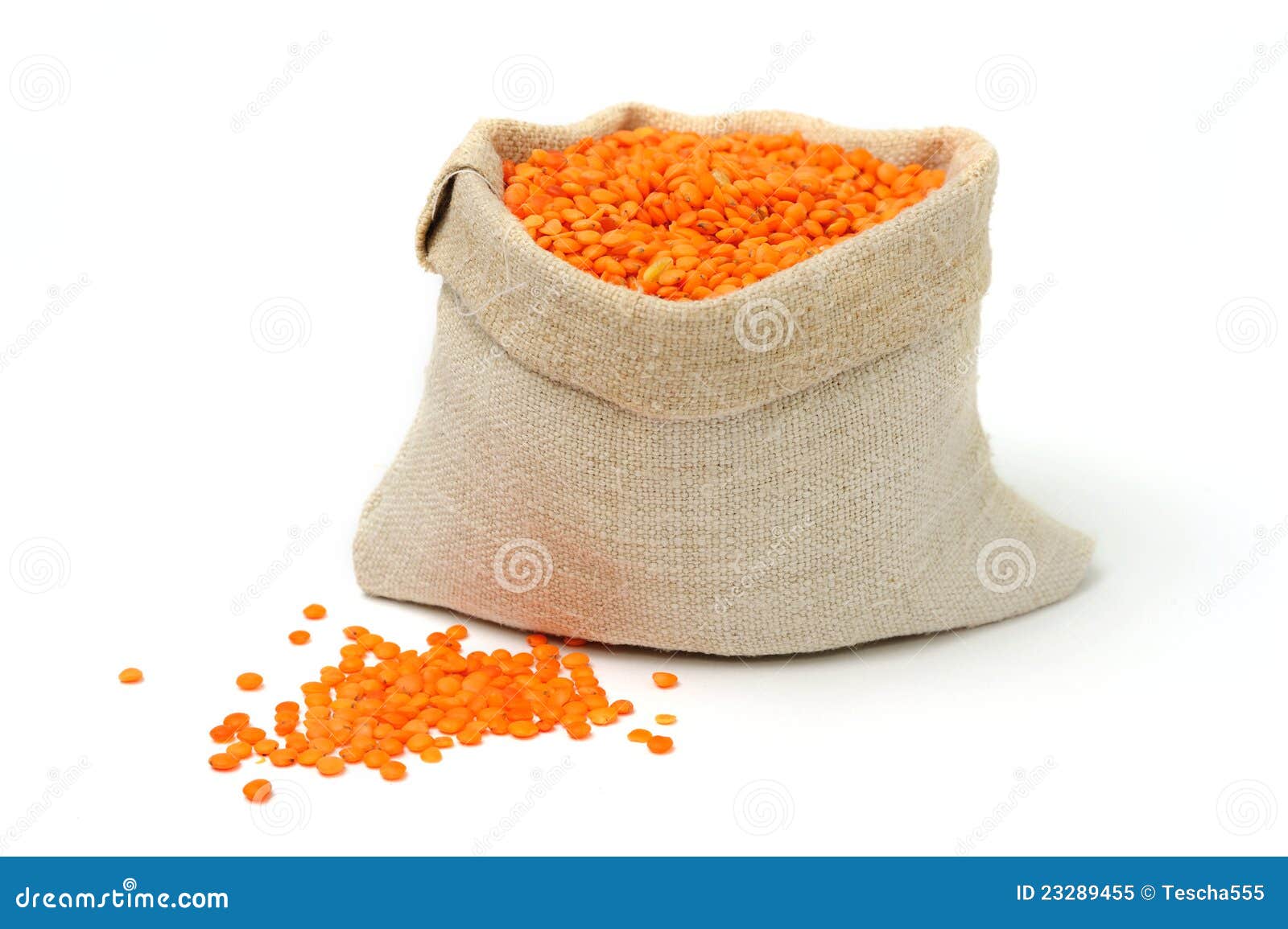Orange Lentils In A Sack Royalty-Free Stock Photography | CartoonDealer ...