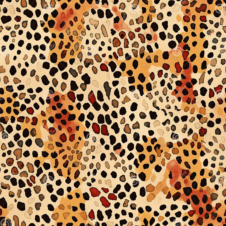 Orange Leopard Jaguar Fur Texture Repeating Seamless Pattern. AI ... Orange Leopard Jaguar Fur Texture Repeating Seamless Pattern. AI ...
