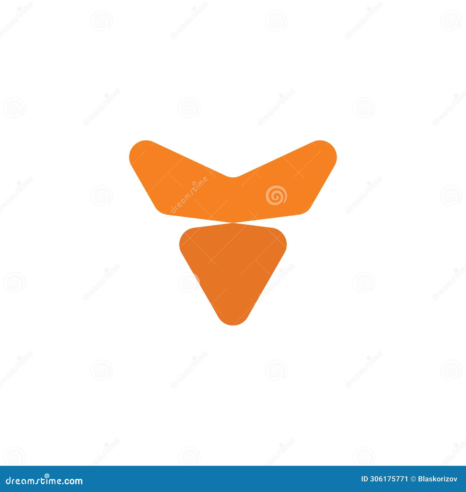 Orange Letter V Fox Logo Icon Vector Stock Vector - Illustration of ...