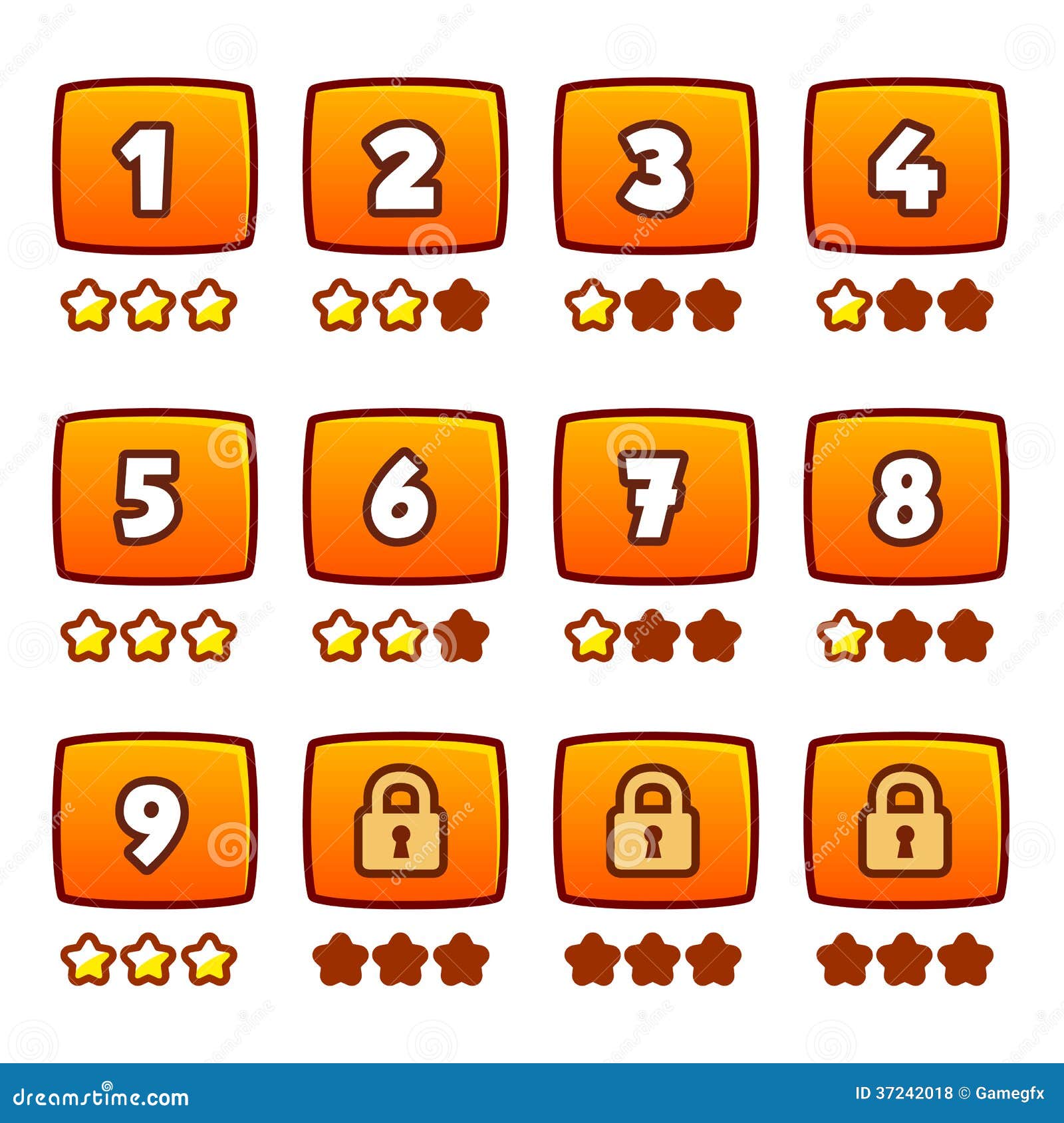 Orange level selection stock vector. Illustration of symbol - 37242018