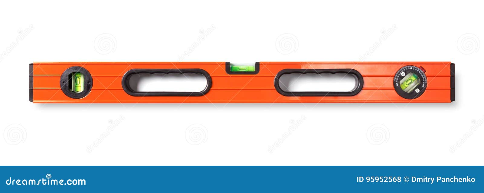 Orange Level Tool Isolated on White Background. Stock Photo - Image of ...