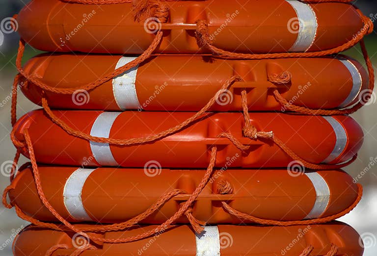 Orange life rings stock image. Image of macro, knot, objects - 267851