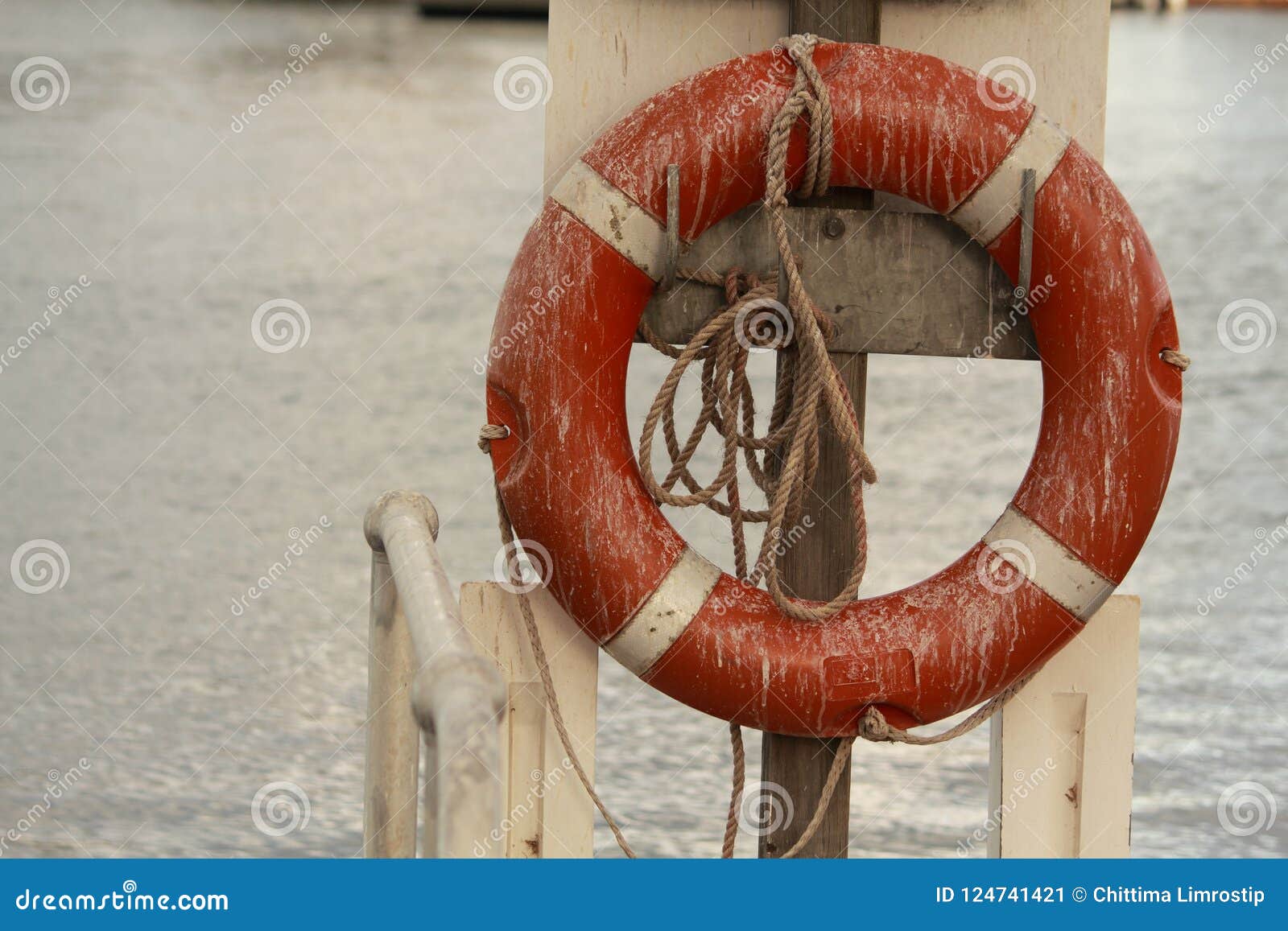 Orange Life Rings for Emergency Use Stock Image - Image of australia ...
