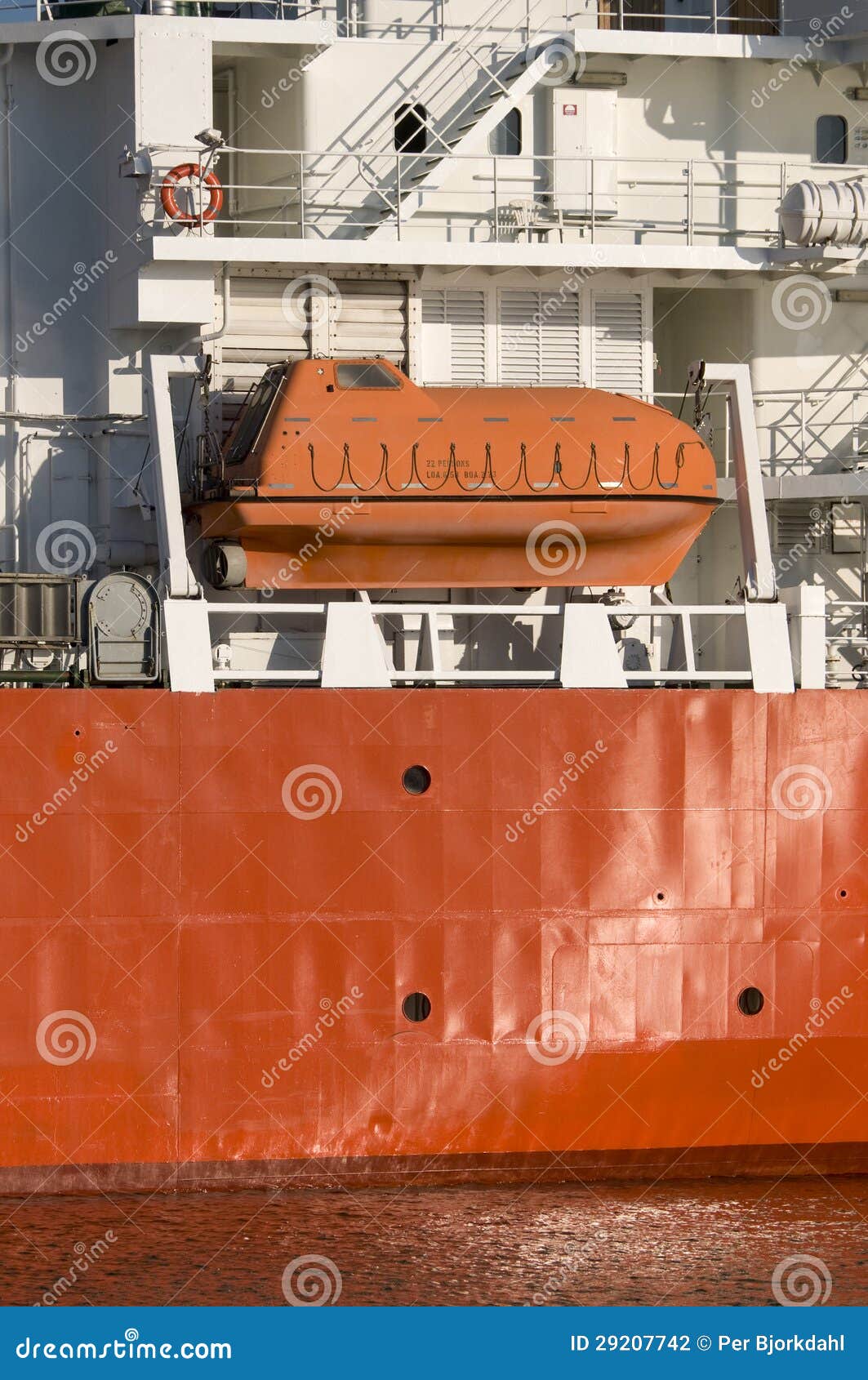 Orange lifeboat stock photo. Image of boat, lifeboat - 29207742