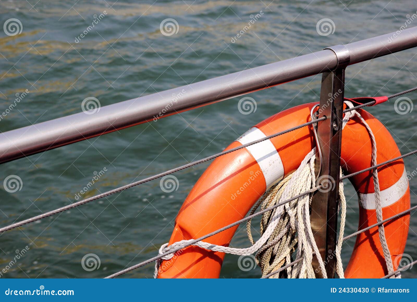 Orange Lifebuoy stock photo. Image of lifeguard, vessel - 24330430