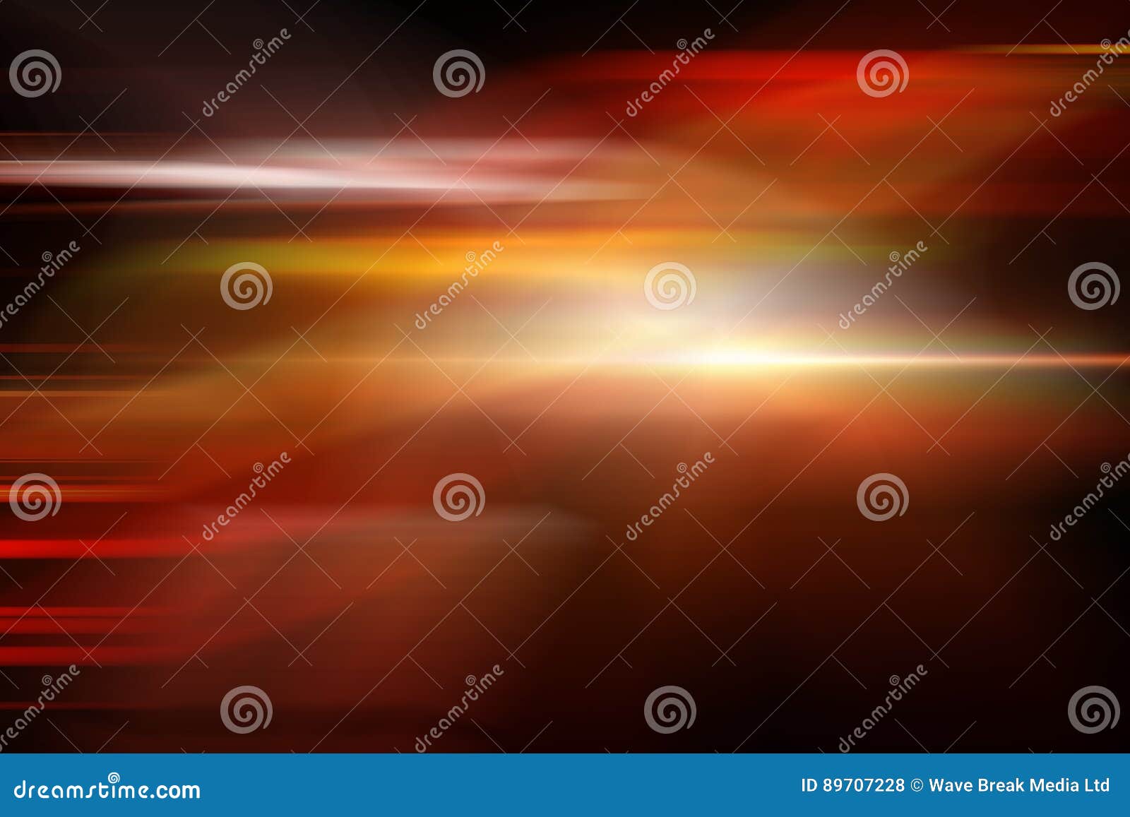 Orange Light Beams Over Skyscrapers Stock Illustration - Illustration ...