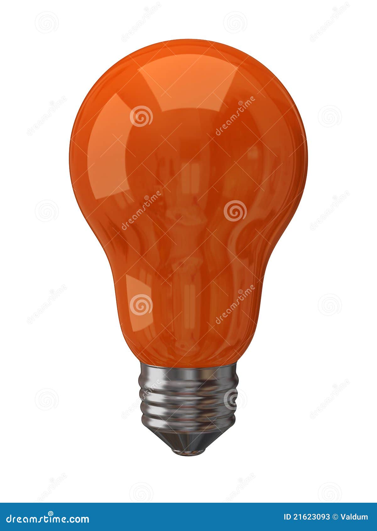 Orange light bulb stock illustration. Illustration of electric - 21623093