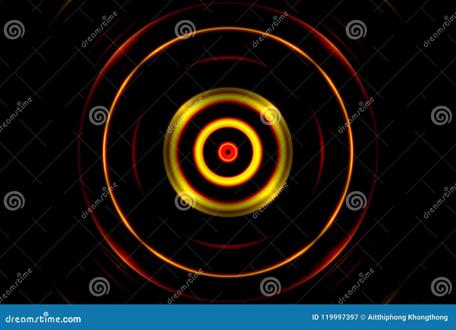 Orange Light Circle, Abstract Background Stock Illustration ...