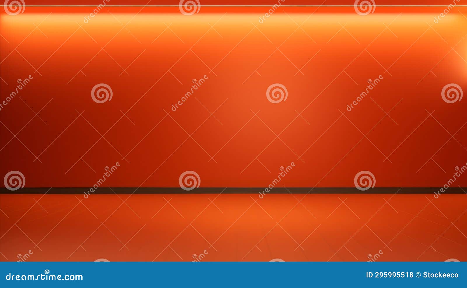 Elegant Minimalist Orange Room with Chiaroscuro for Video Games Stock ...