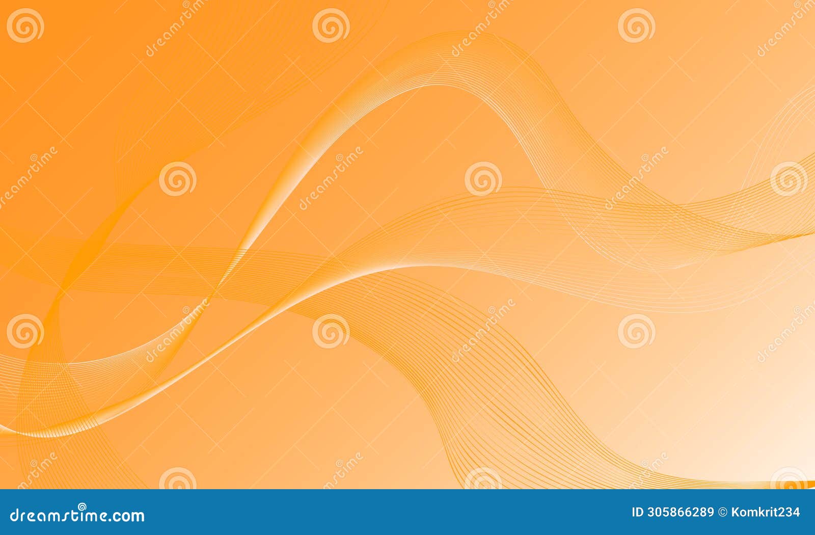 Orange Light with Smooth Lines Wave Curves on Gradient Abstract ...