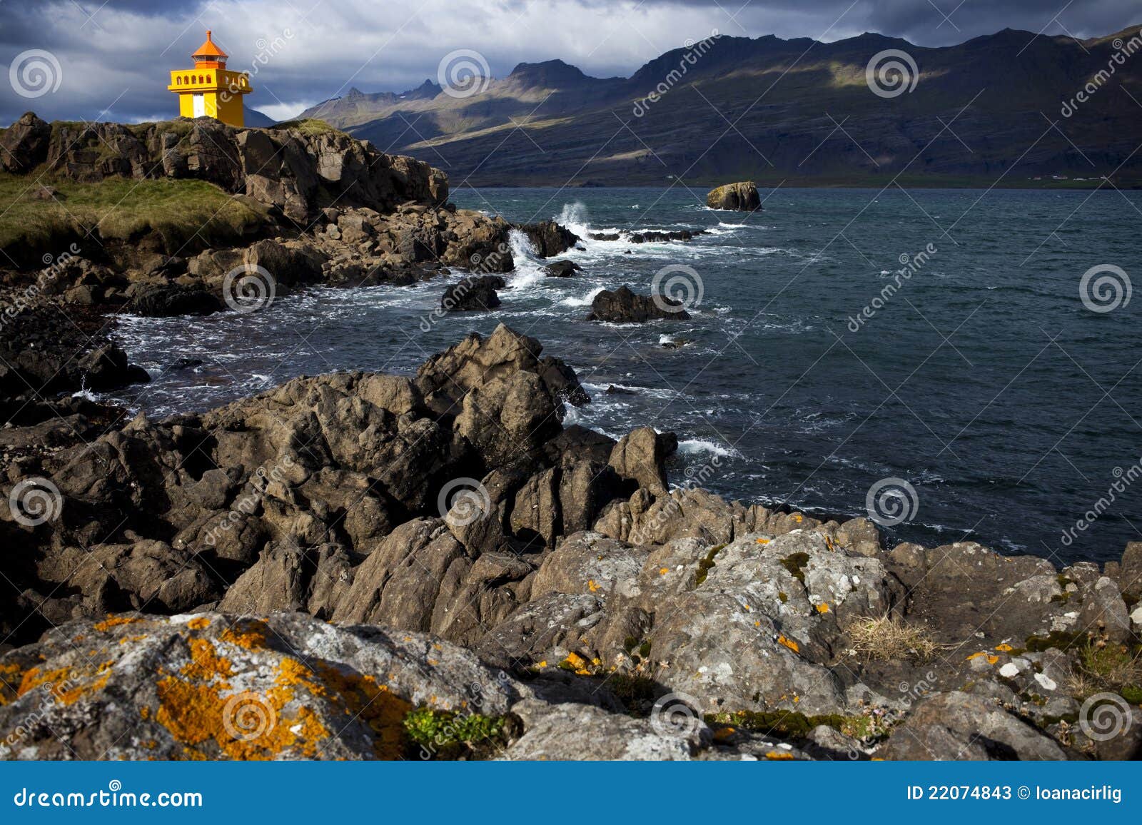 Orange Lighthouse stock image. Image of atlantic, polar - 22074843