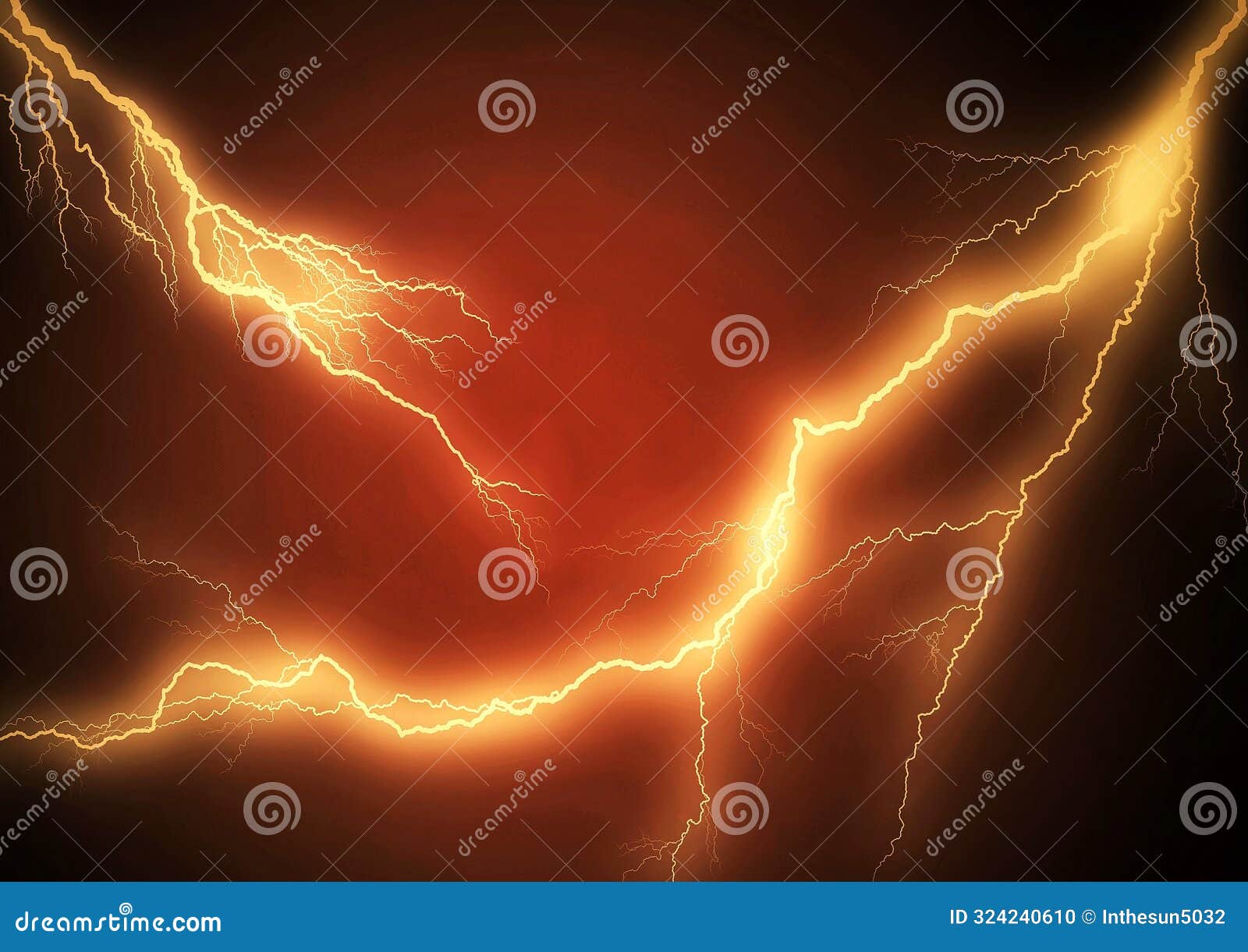 Orange Lightning in the Dark Stock Photo - Image of current, crisis ...