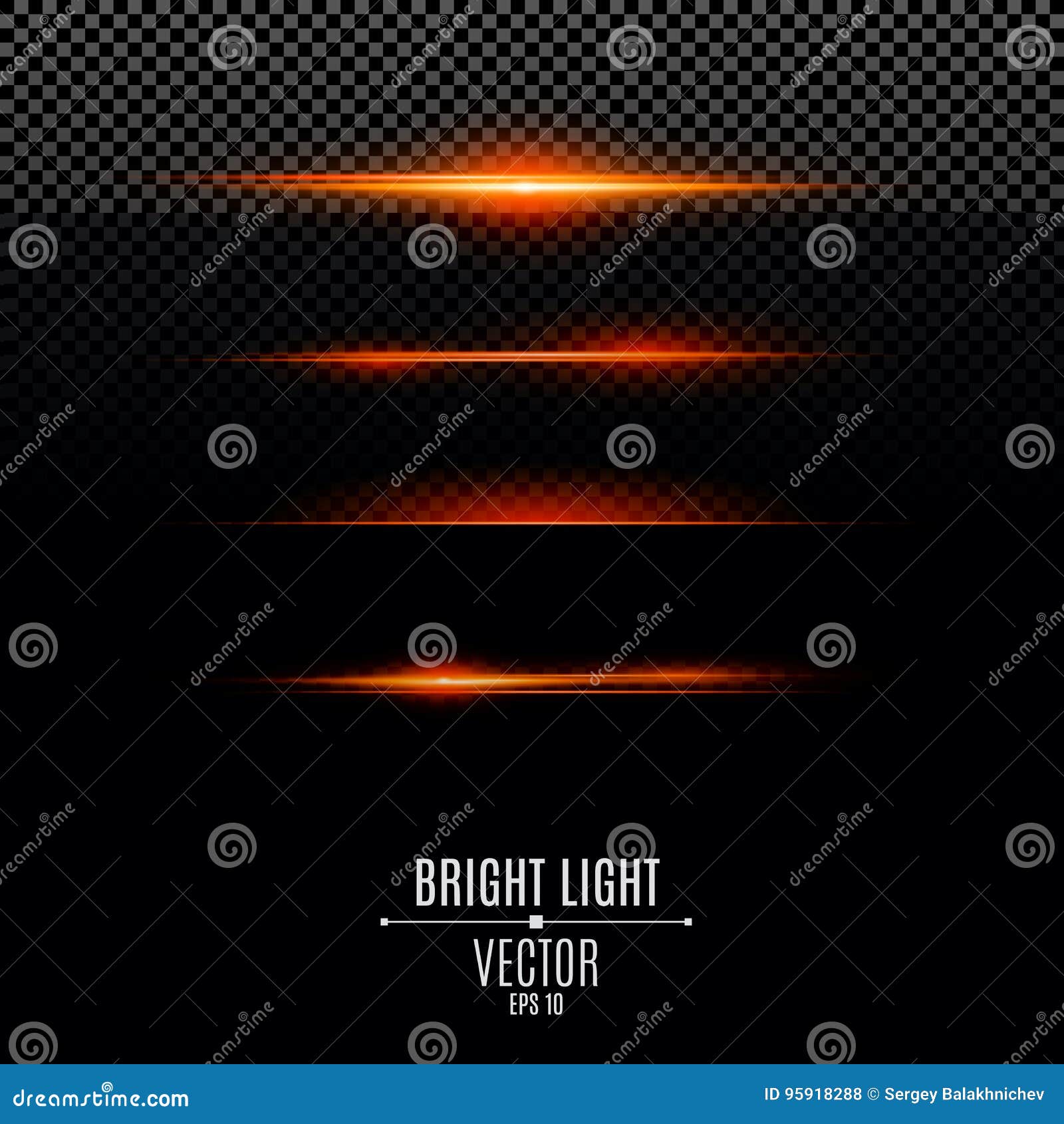 Orange Lights Isolated on a Transparent Background. the Effect of the ...
