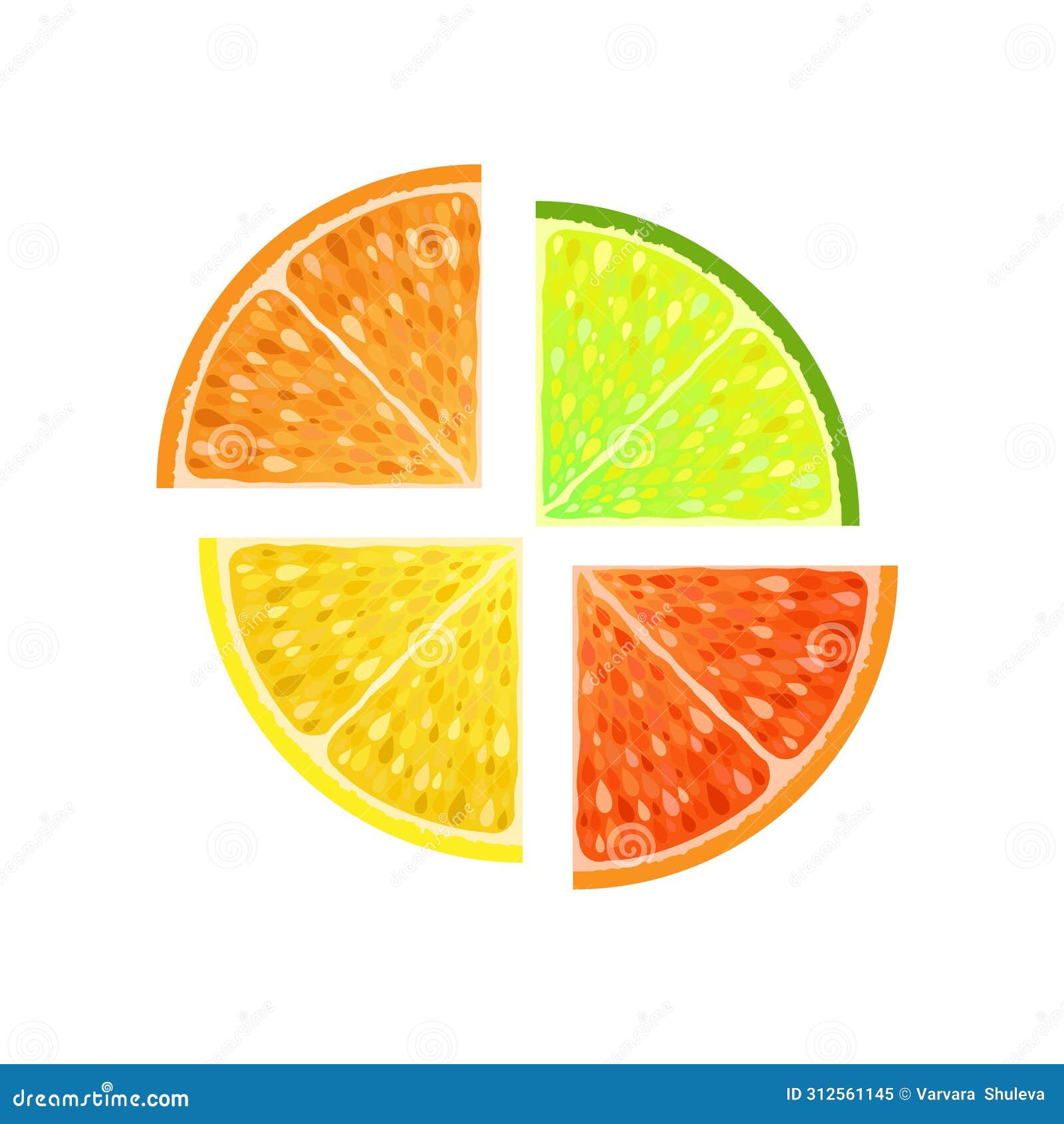 Quartered Lemon And A Slice Of Lemon In Water With Splash Isolated ...