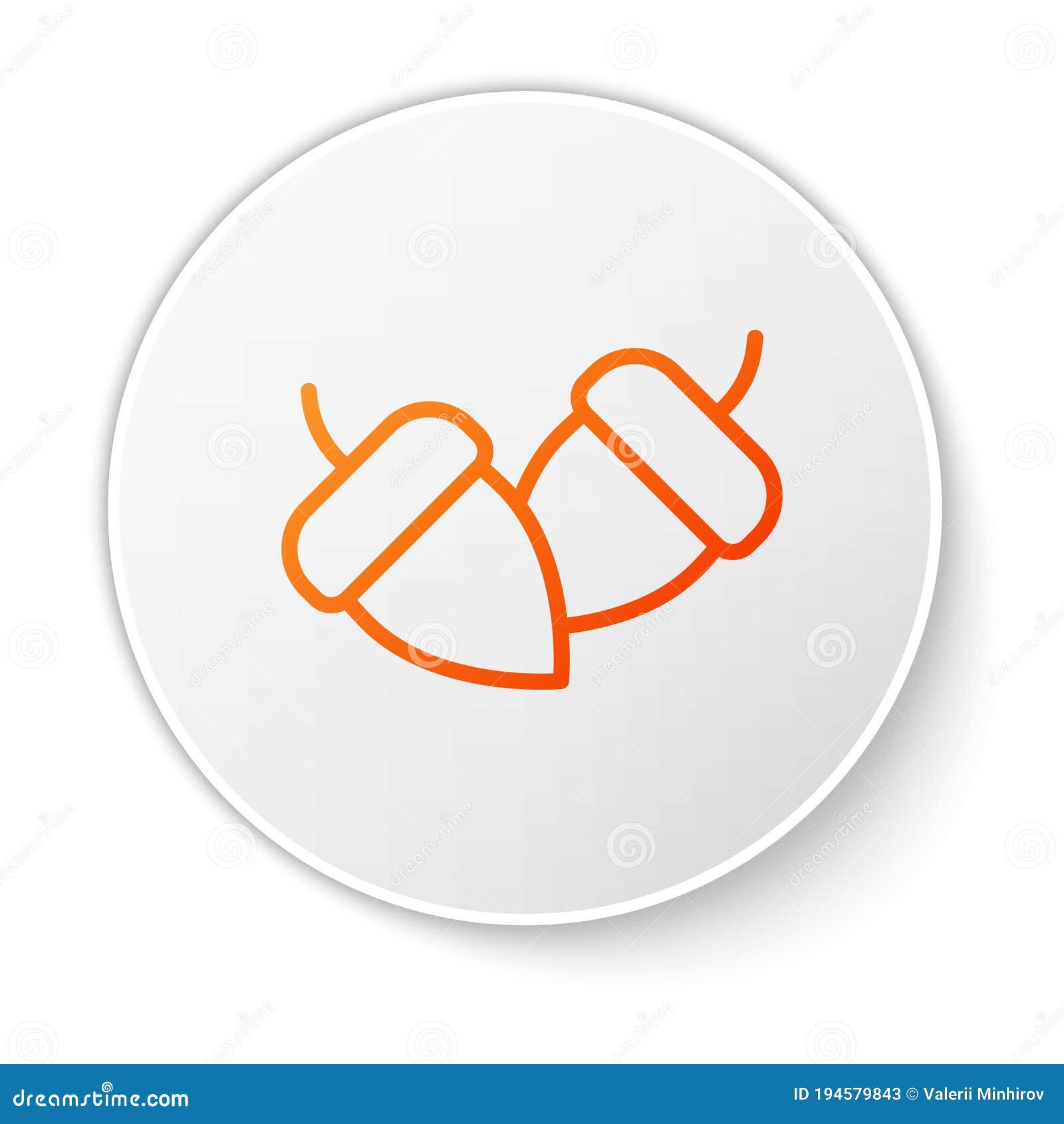 One Line Acorn, Outline Oak Seed. Acorns Line Art. Vector Illustration ...