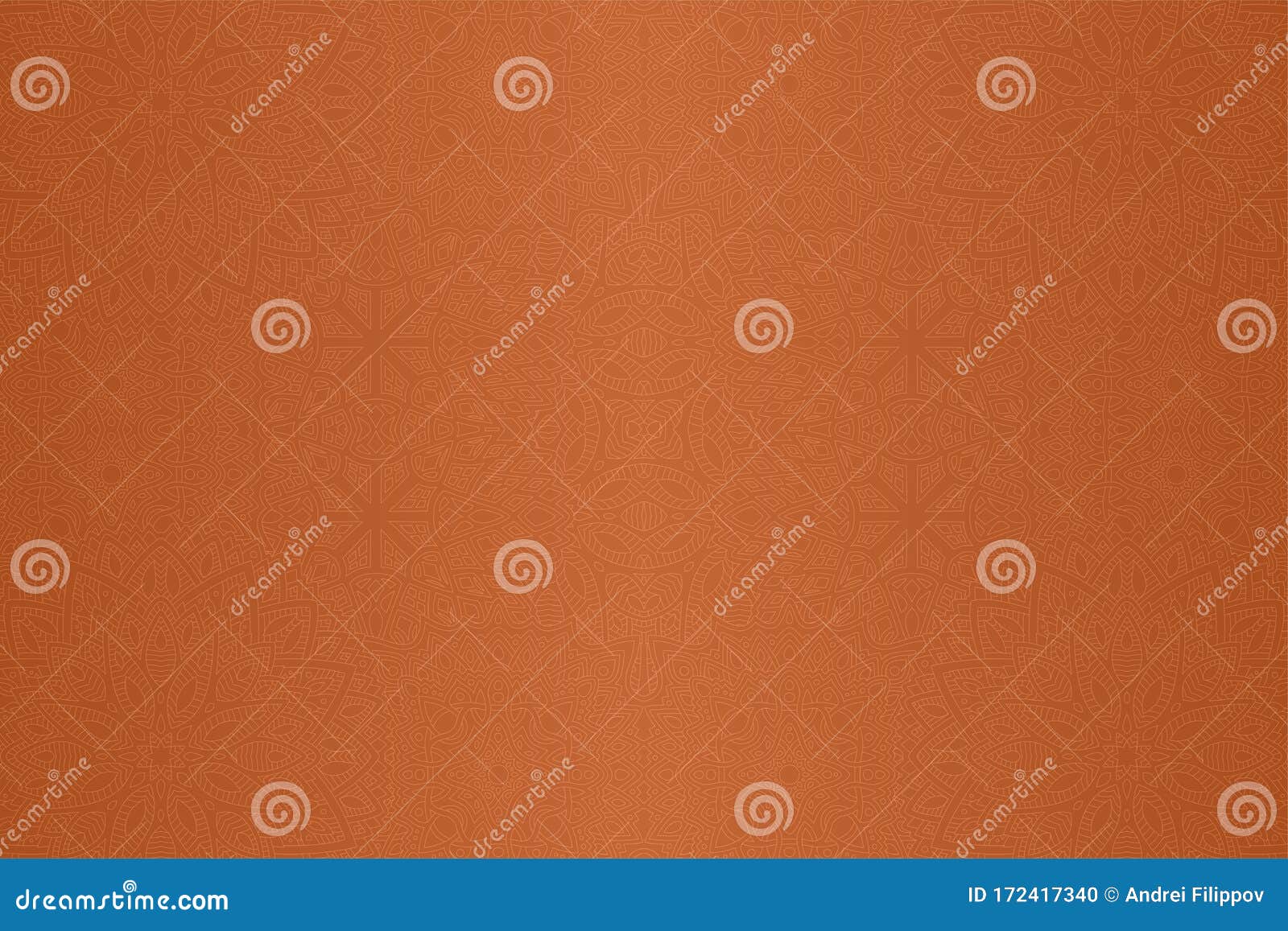 Orange Line Art with Abstract Seamless Pattern Stock Vector ...