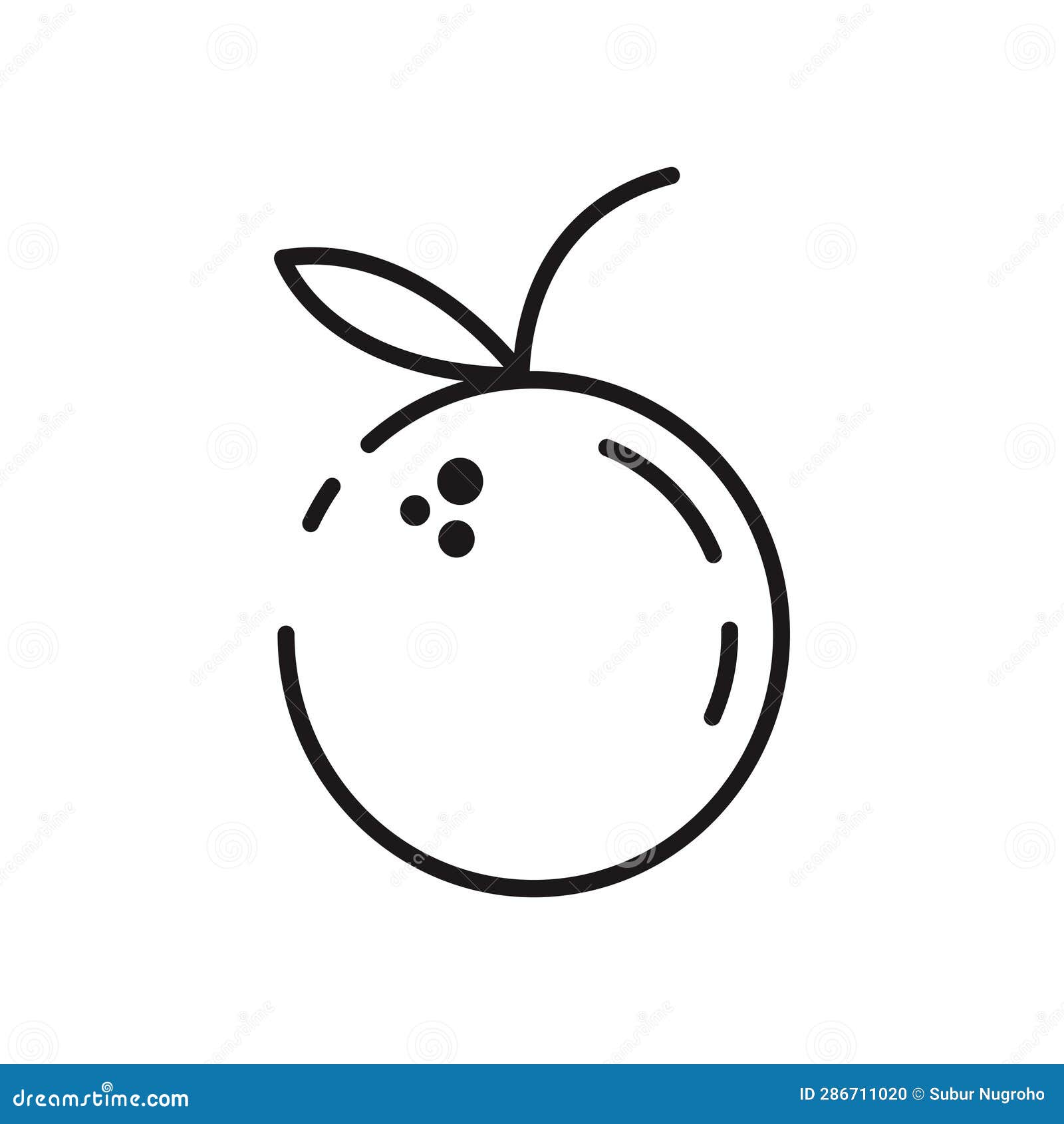 Orange Line Art Icon Design Template Illustration Stock Illustration ...