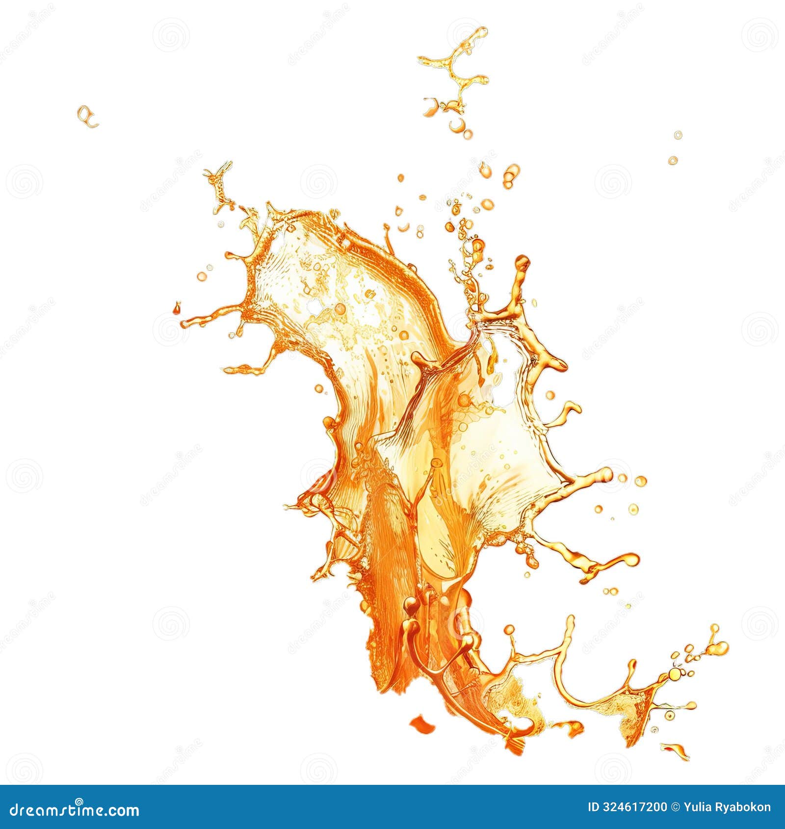 Orange Liquid Splash on Transparent Background Stock Photo - Image of ...